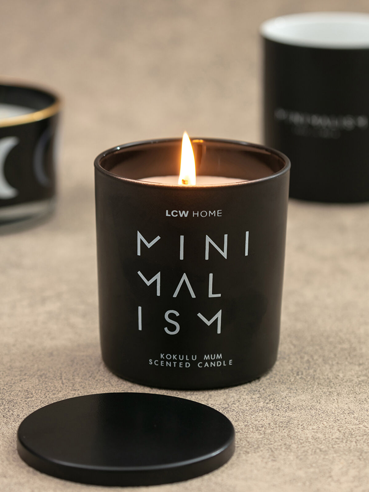 Yazı Baskılı Cam Dekoratif Kokulu Mum 210 Gr