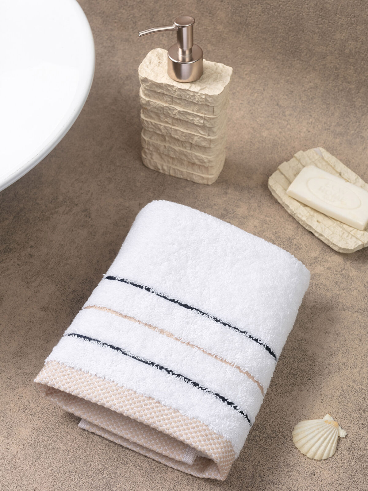 Çizgili Yüz Havlusu 50x80 Cm