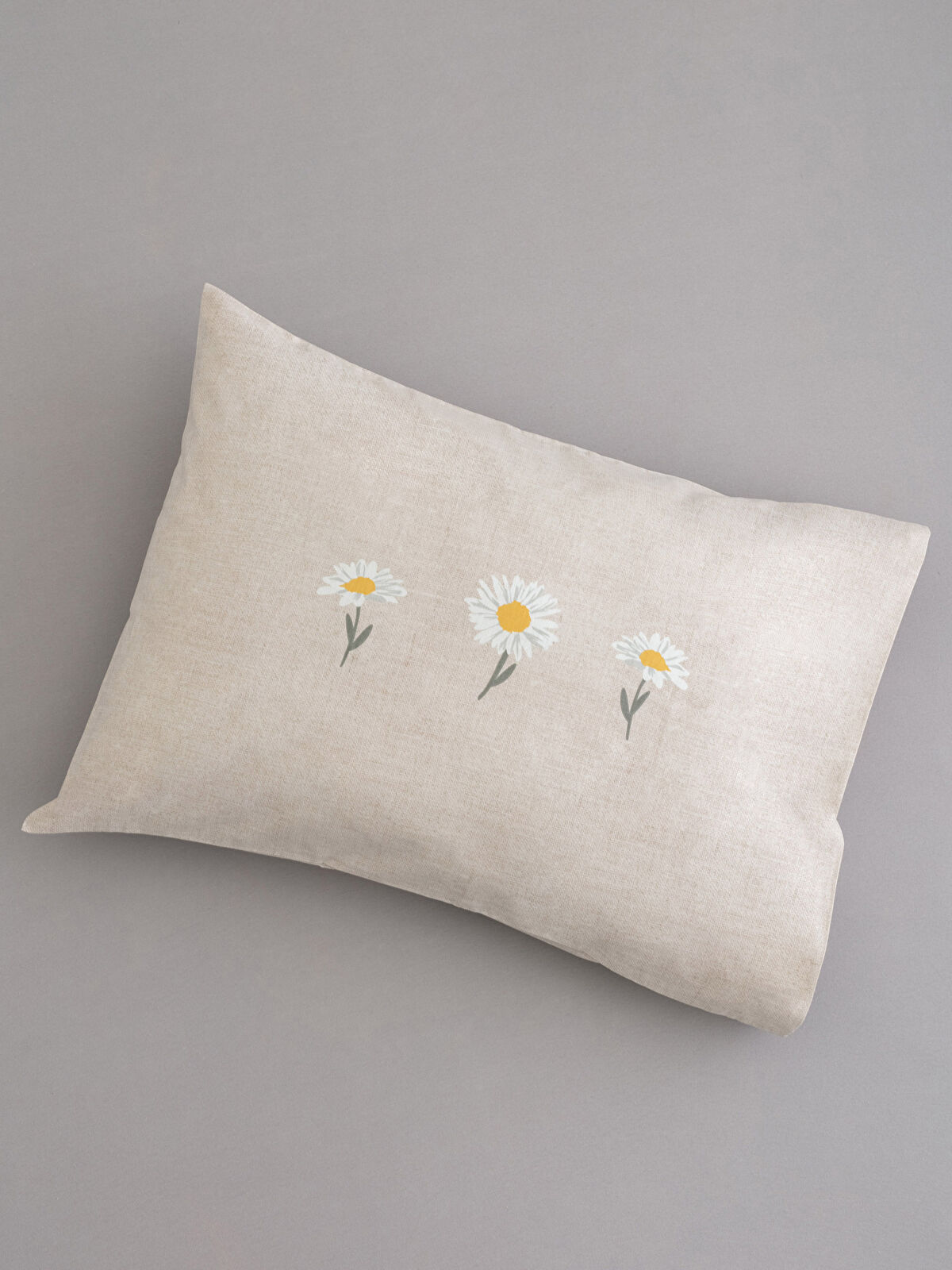 Pamuklu Papaptya Desenli Yastık Kılıfı 50x70 Cm