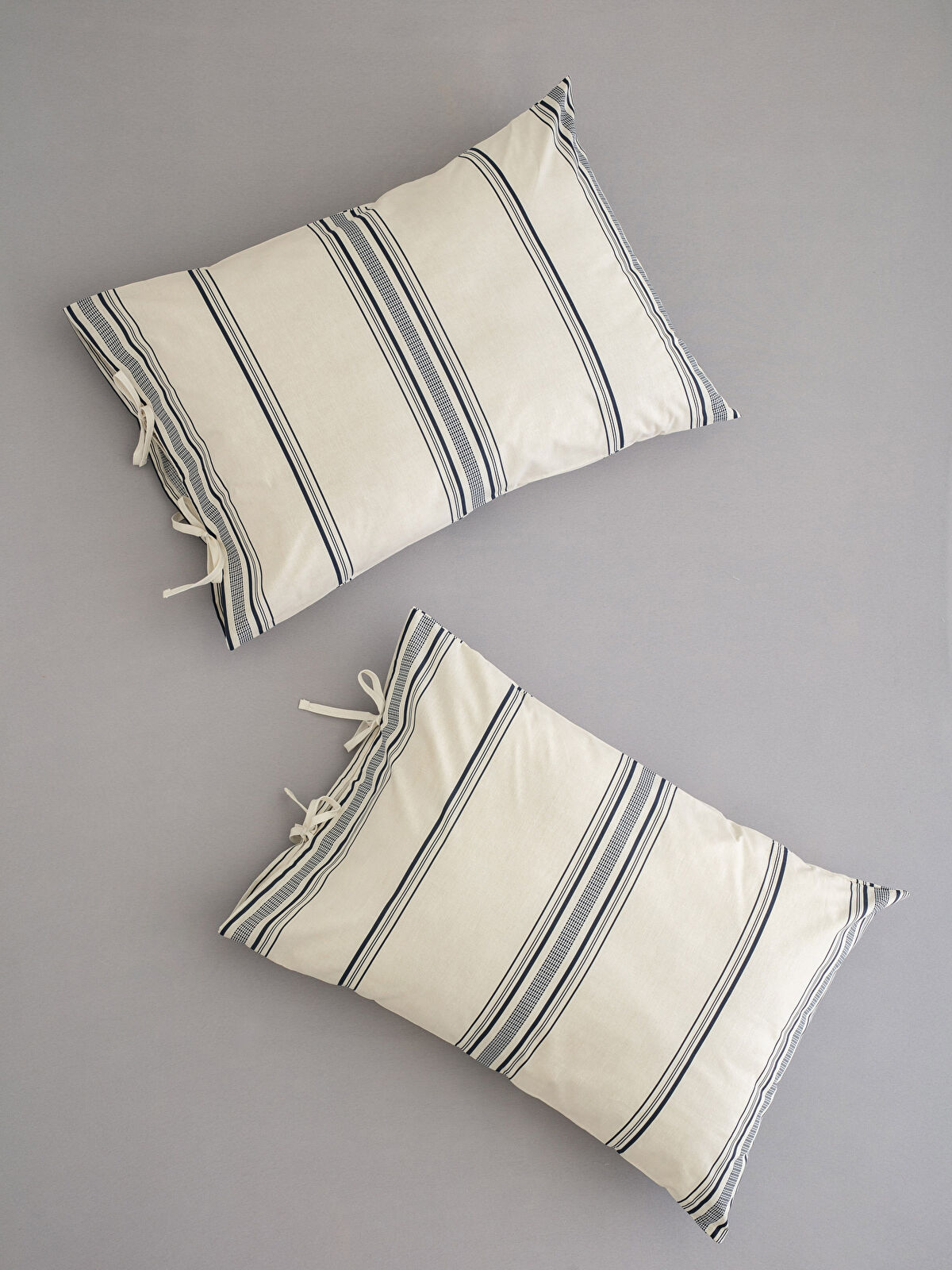 Pamuklu Çizgili Yastık Kılıfı 2'li 50x70 Cm