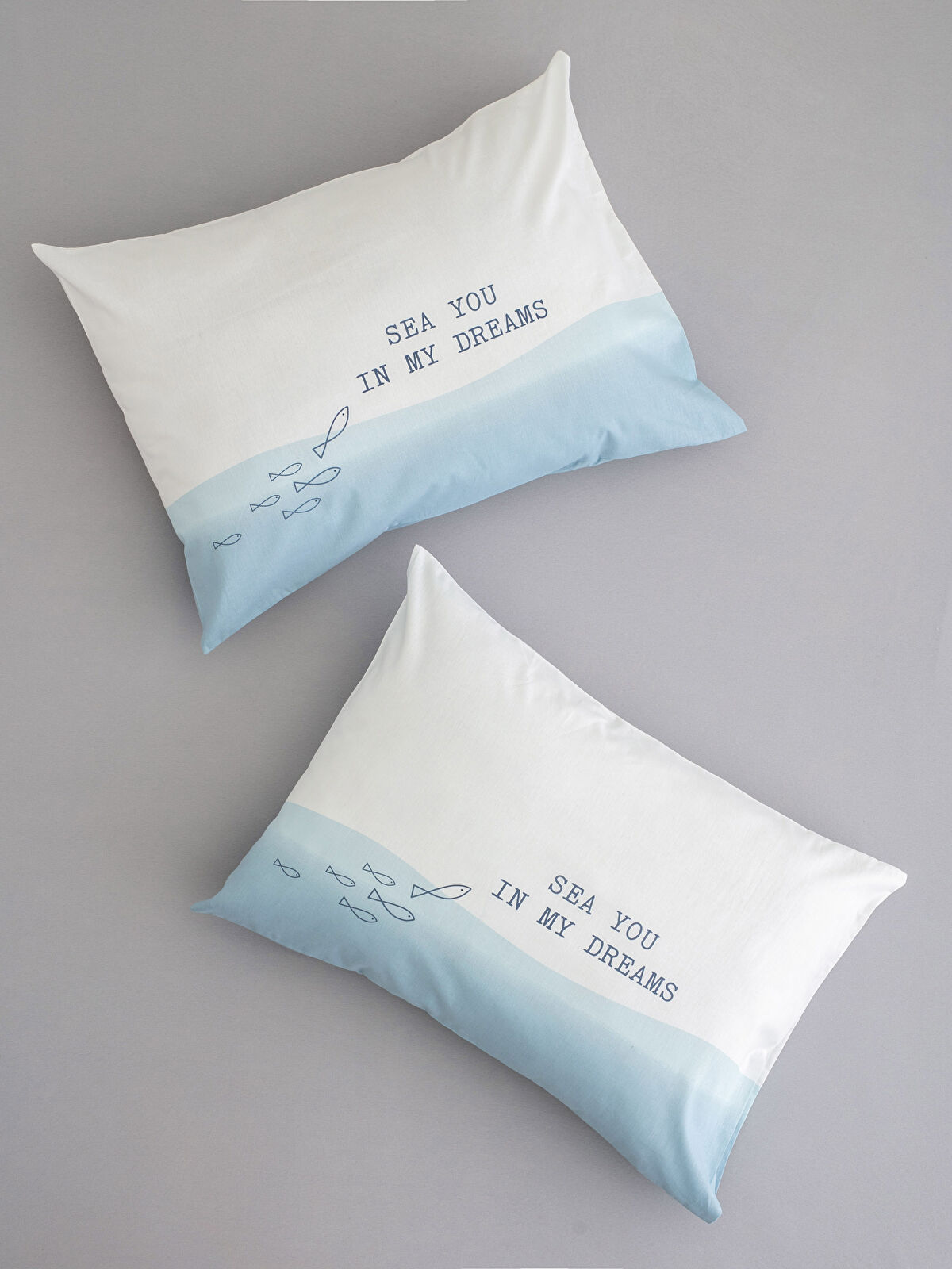 Pamuklu Yazı Baskılı Yastık Kılıfı 50x70 Cm 2'li