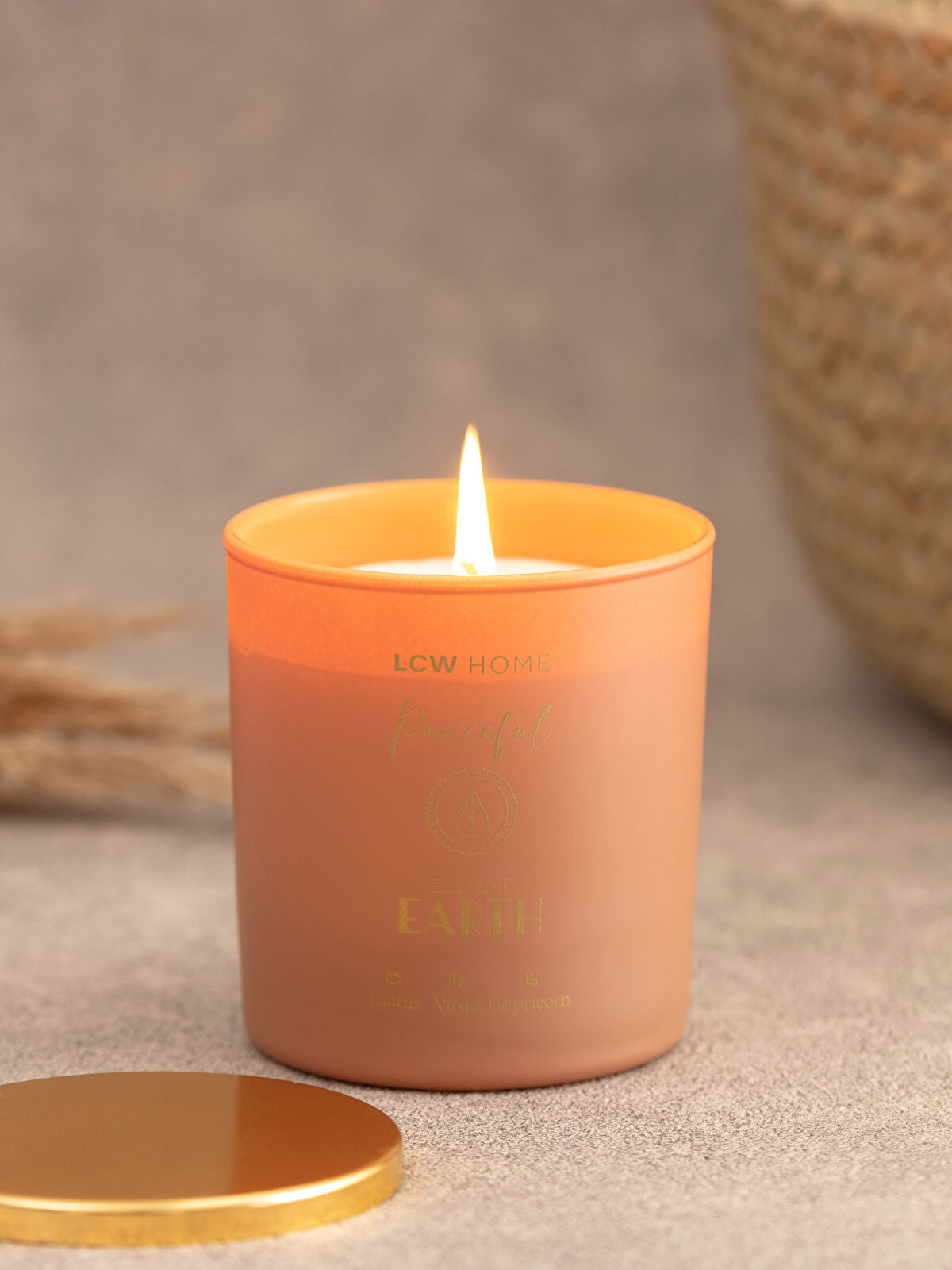 Yazı Baskılı Cam Dekoratif Kokulu Mum 210 Gr