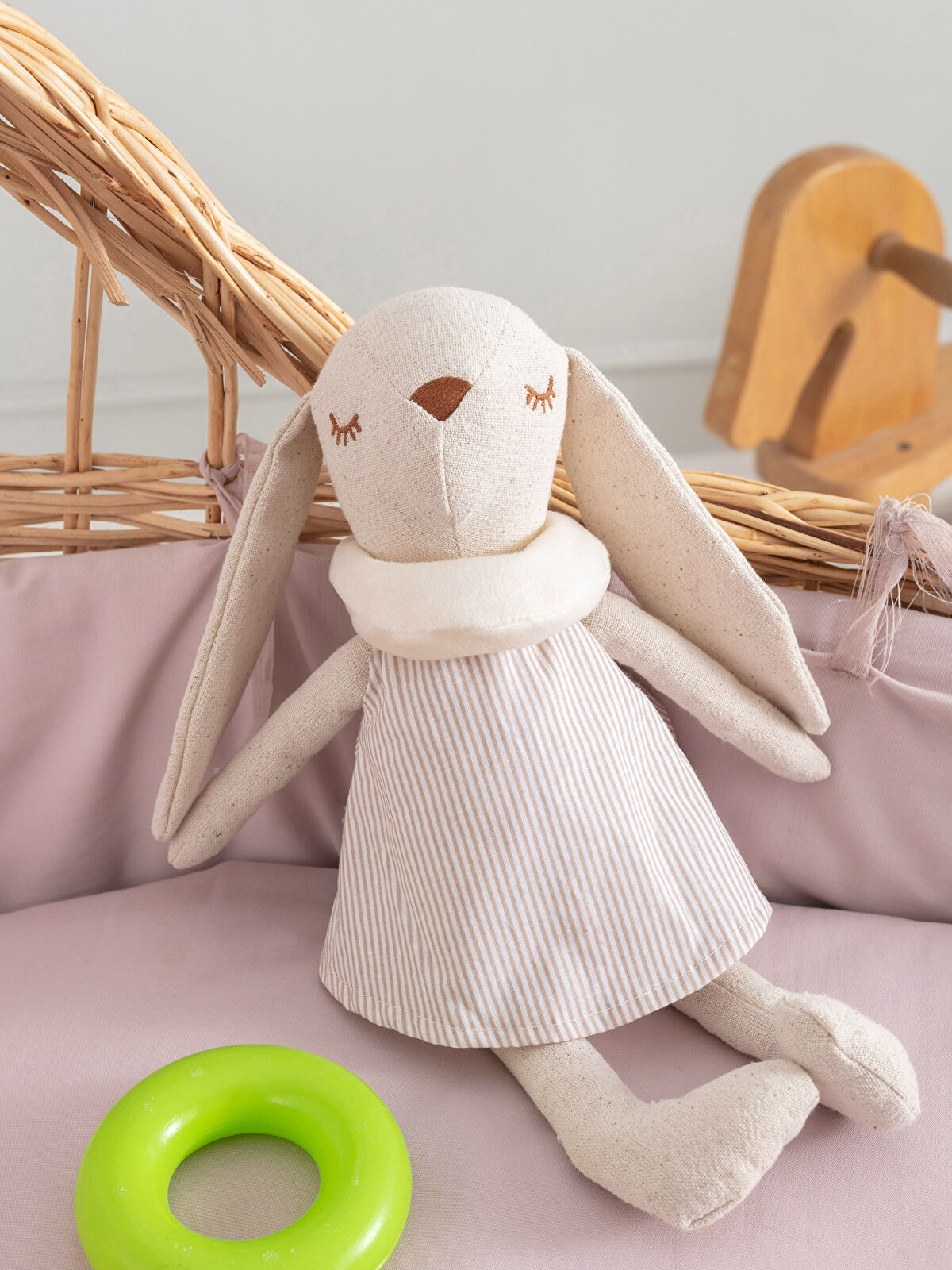 Pamuklu Dolgulu Bebek Tavşan Kırlent