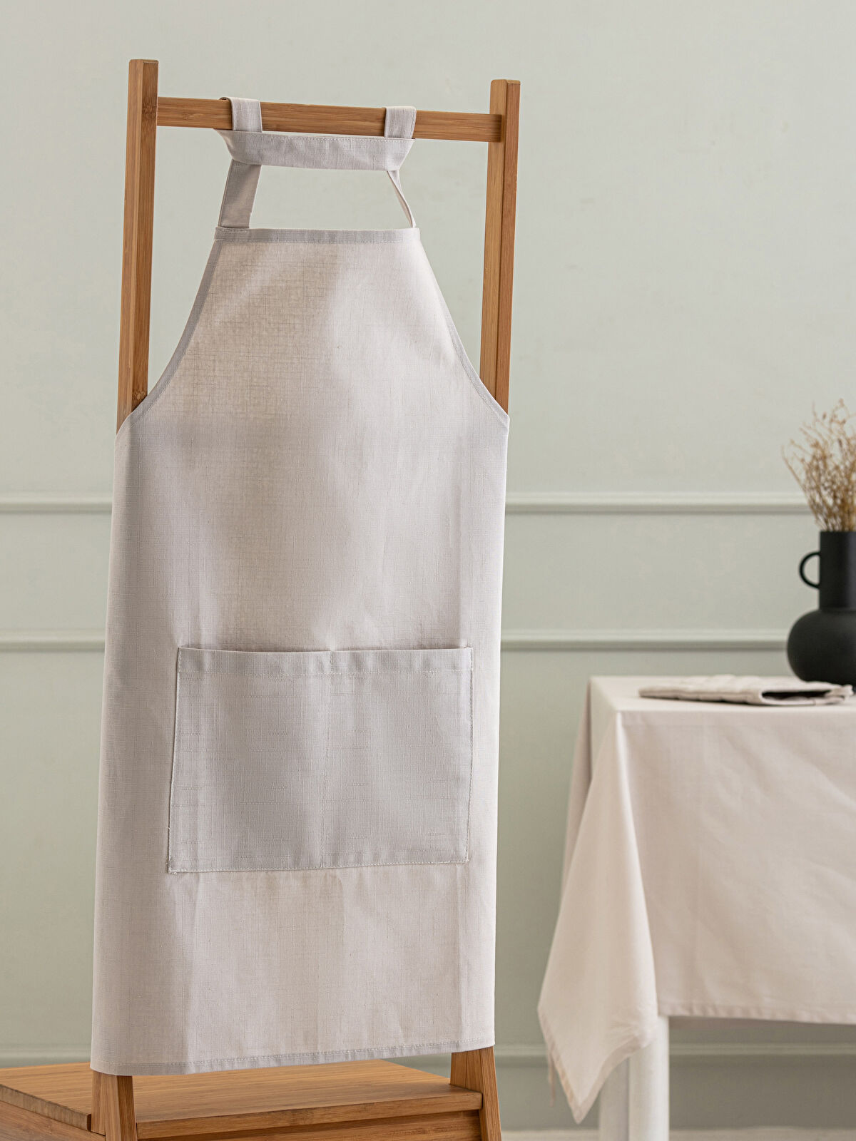 Düz Keten Görünümlü Mutfak Önlüğü