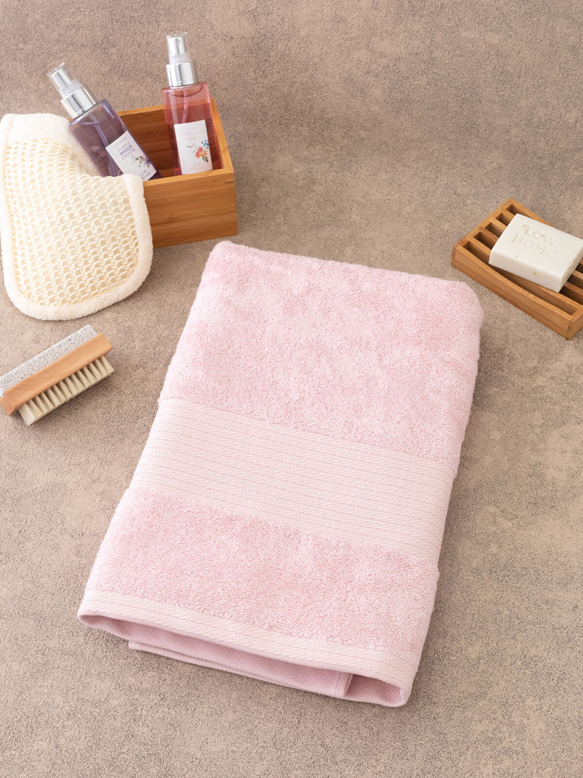 Düz Bambu Banyo Havlusu 70x140