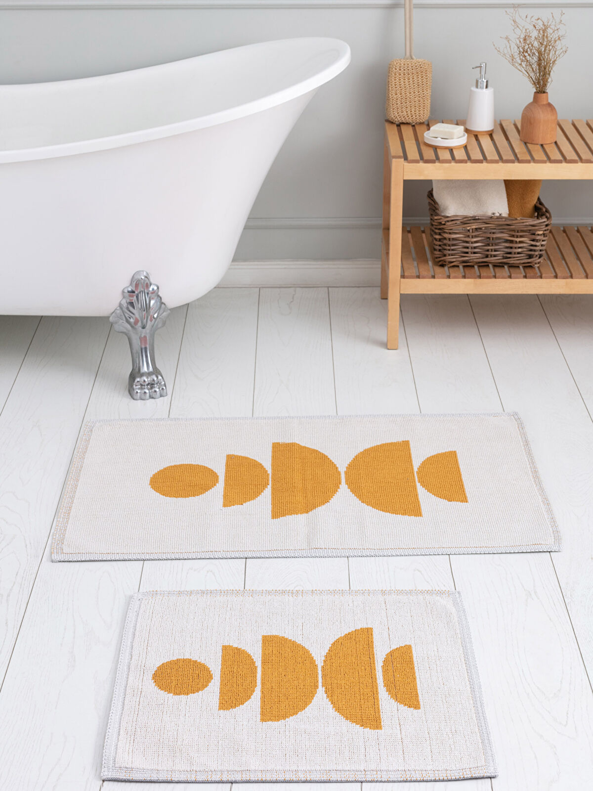 Desenli Banyo Paspası 2'li