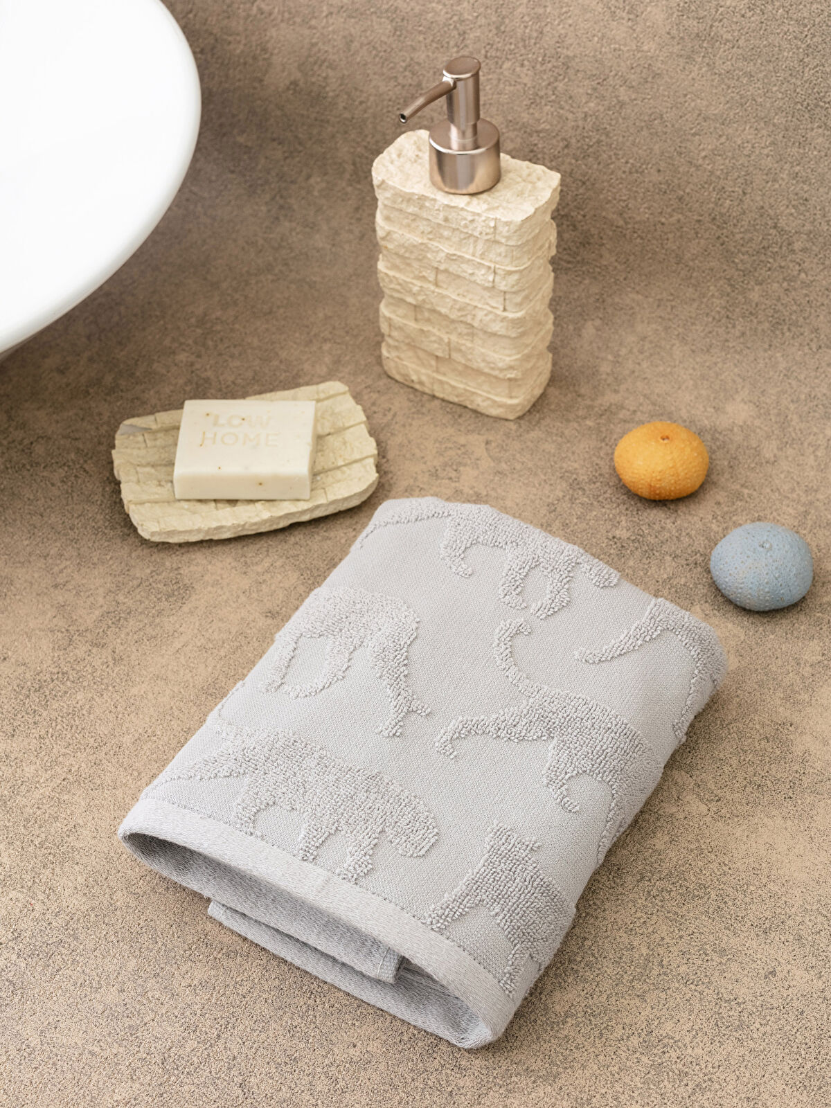 Pamuklu Desenli Yüz Havlusu 50x80 Cm