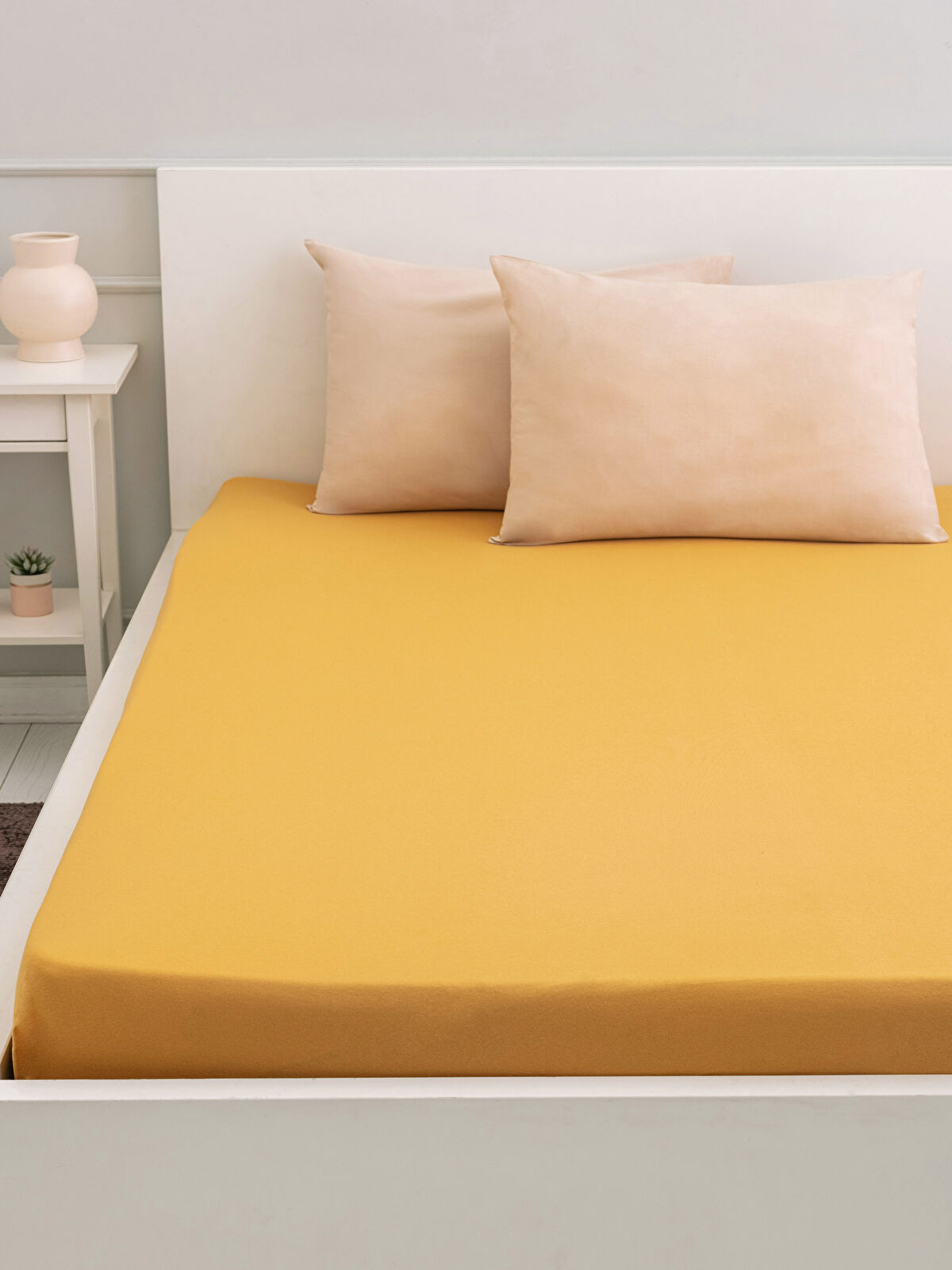 Çift Kişilik Pamuklu Lastikli Çarşaf 160x200x30 Cm