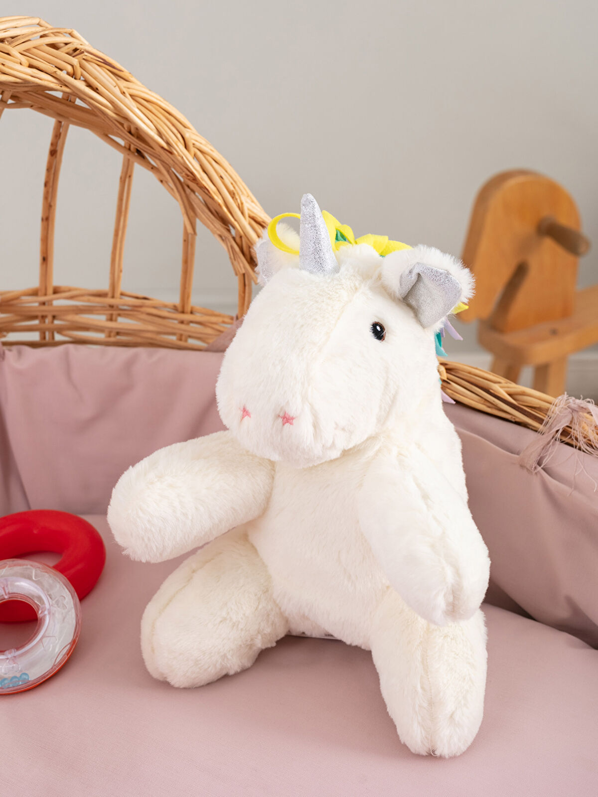 Nakışlı Pelüş Dolgulu Unicorn Bebek Kırlent 30 Cm Nakışlı Pelüş Dolgulu Unicorn Bebek Kırlent 30 Cm