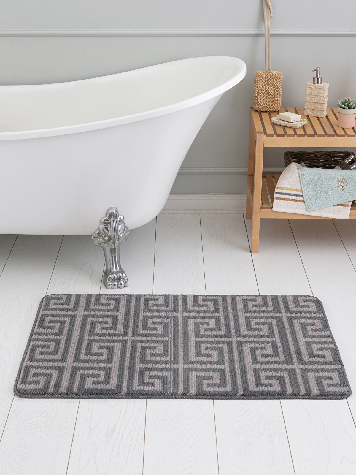 Desenli Banyo Paspası 60x100 Cm