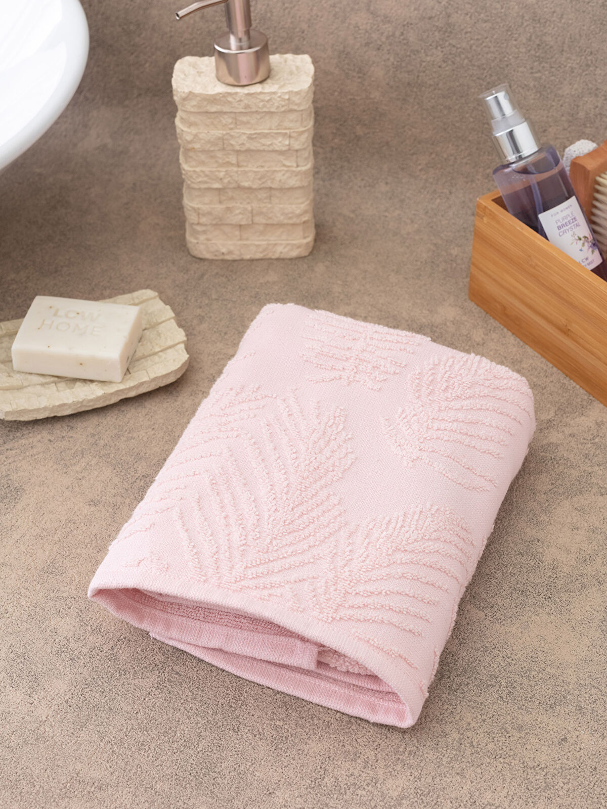 Pamuklu Desenli Yüz Havlusu 50x80 Cm