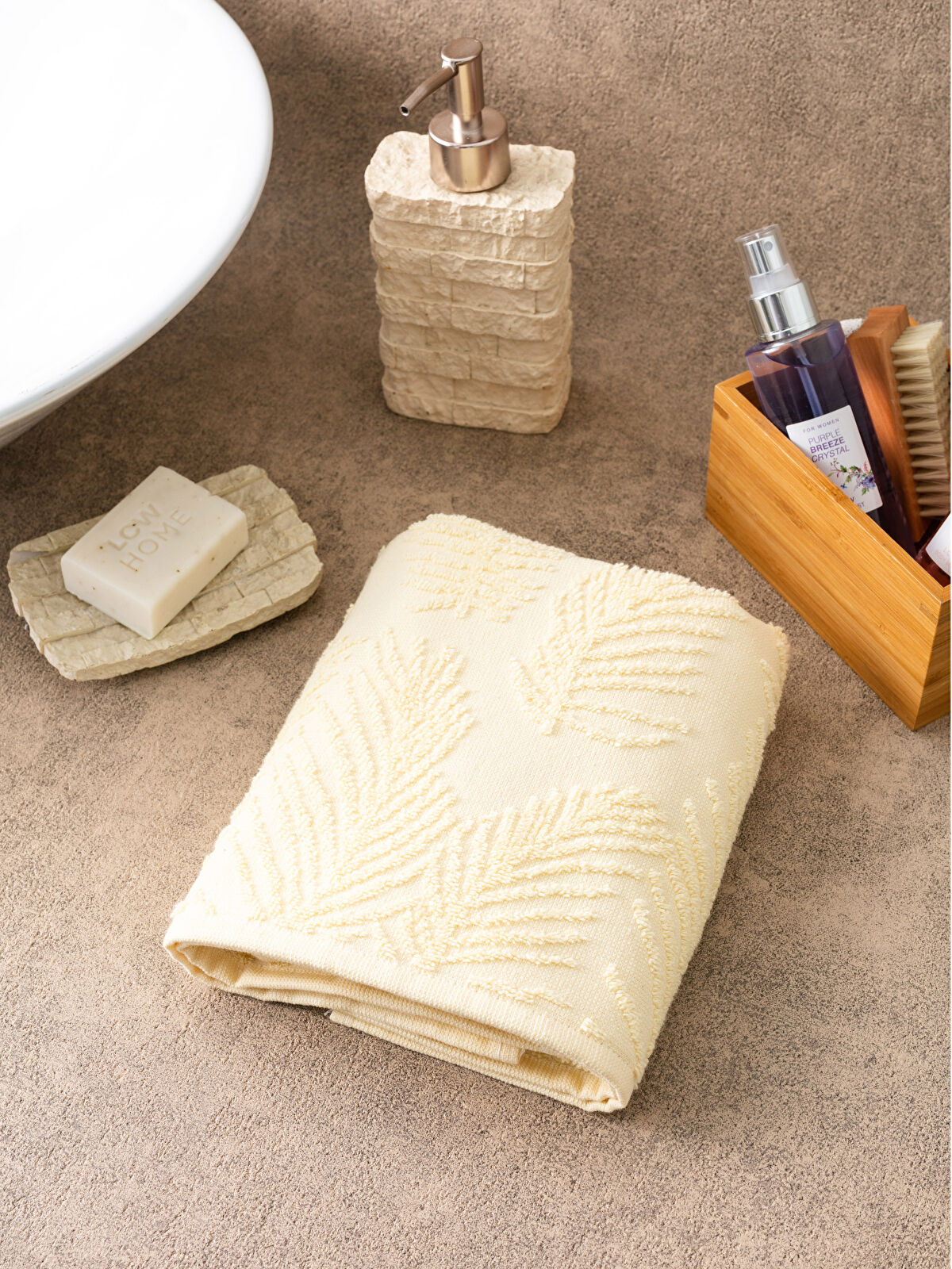 Pamuklu Desenli Yüz Havlusu 50x80 Cm