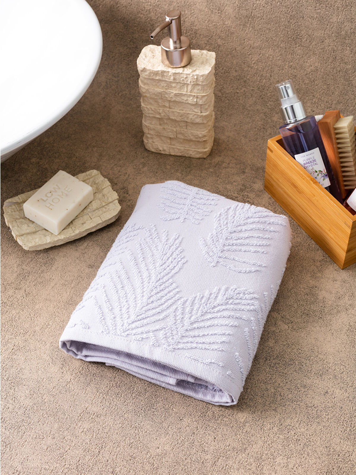 Pamuklu Desenli Yüz Havlusu 50x80 Cm