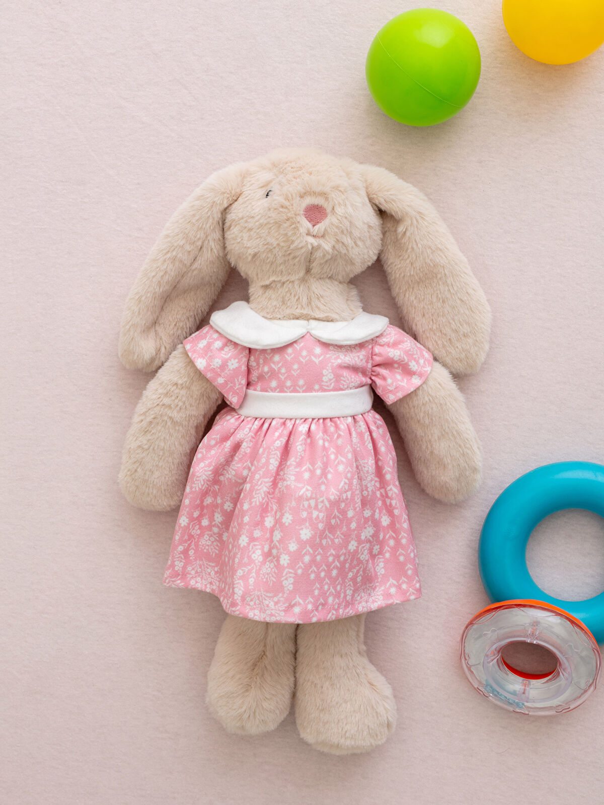 Pelüş Dolgulu Tavşan Bebek Kırlent 38 Cm