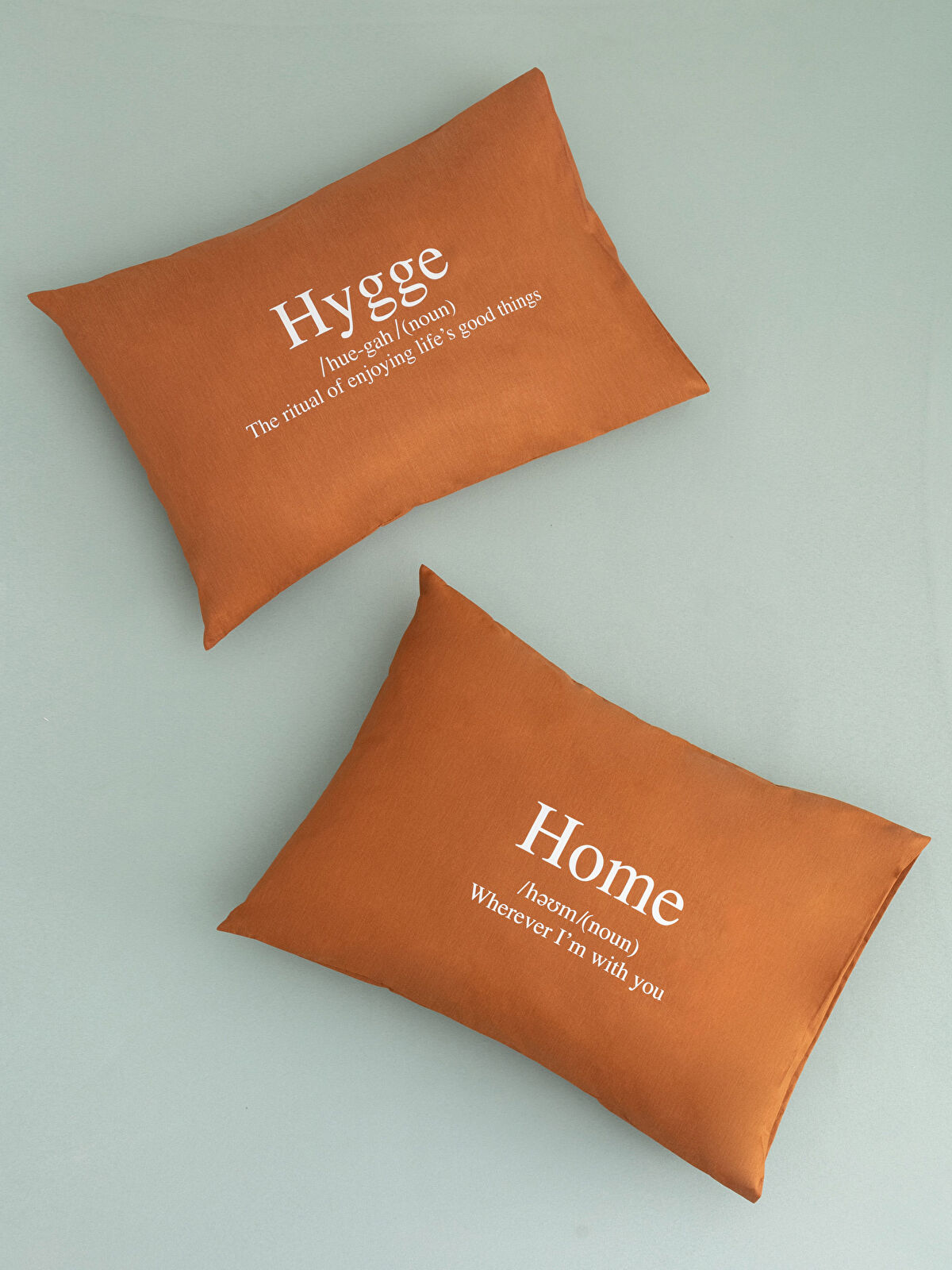 Pamuklu Yazı Baskılı Yastık Kılıfı 50x70 Cm 2'li