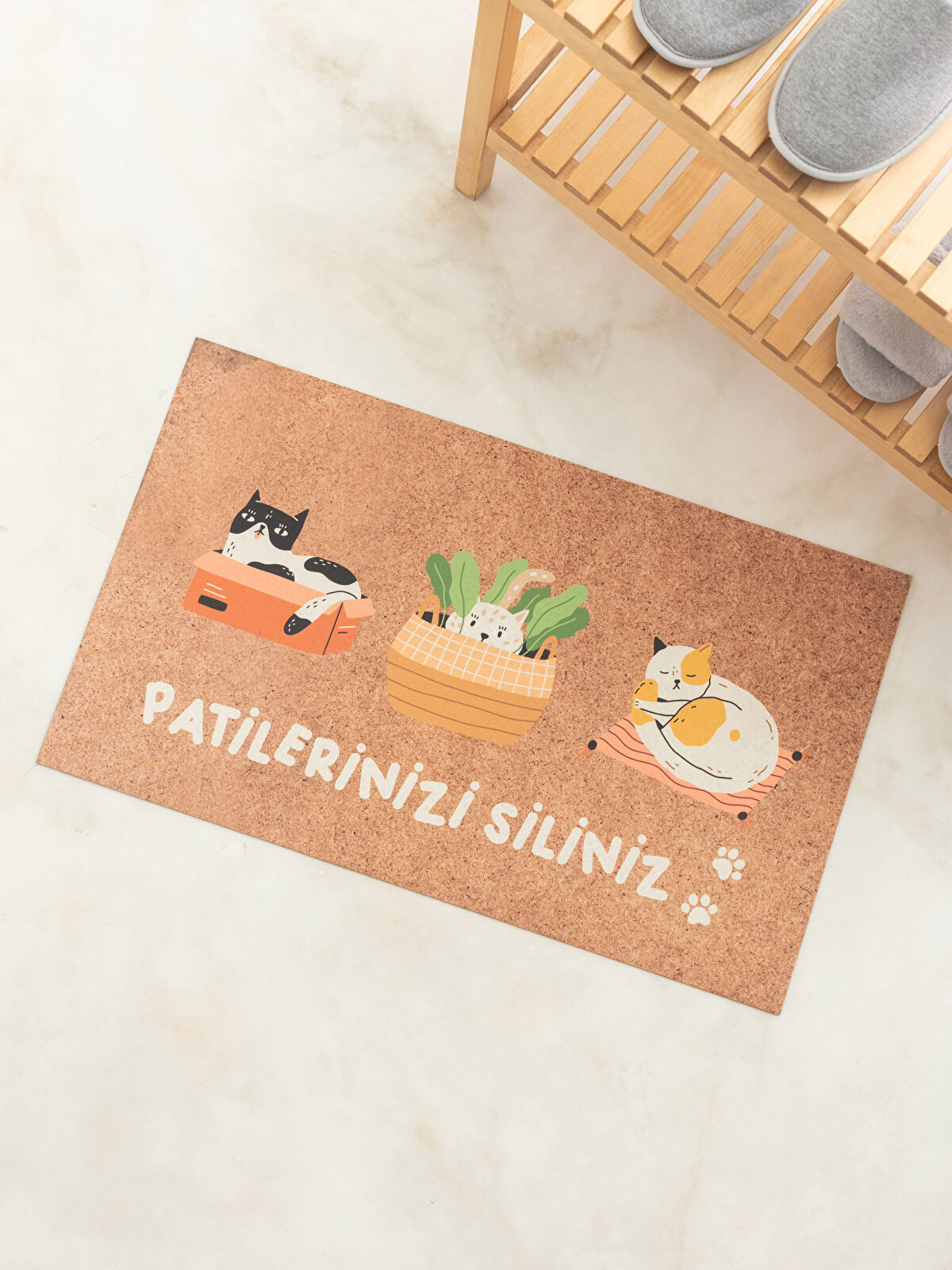 Kedi Baskılı Paspas 45x75 Cm Kedi Baskılı Paspas 45x75 Cm