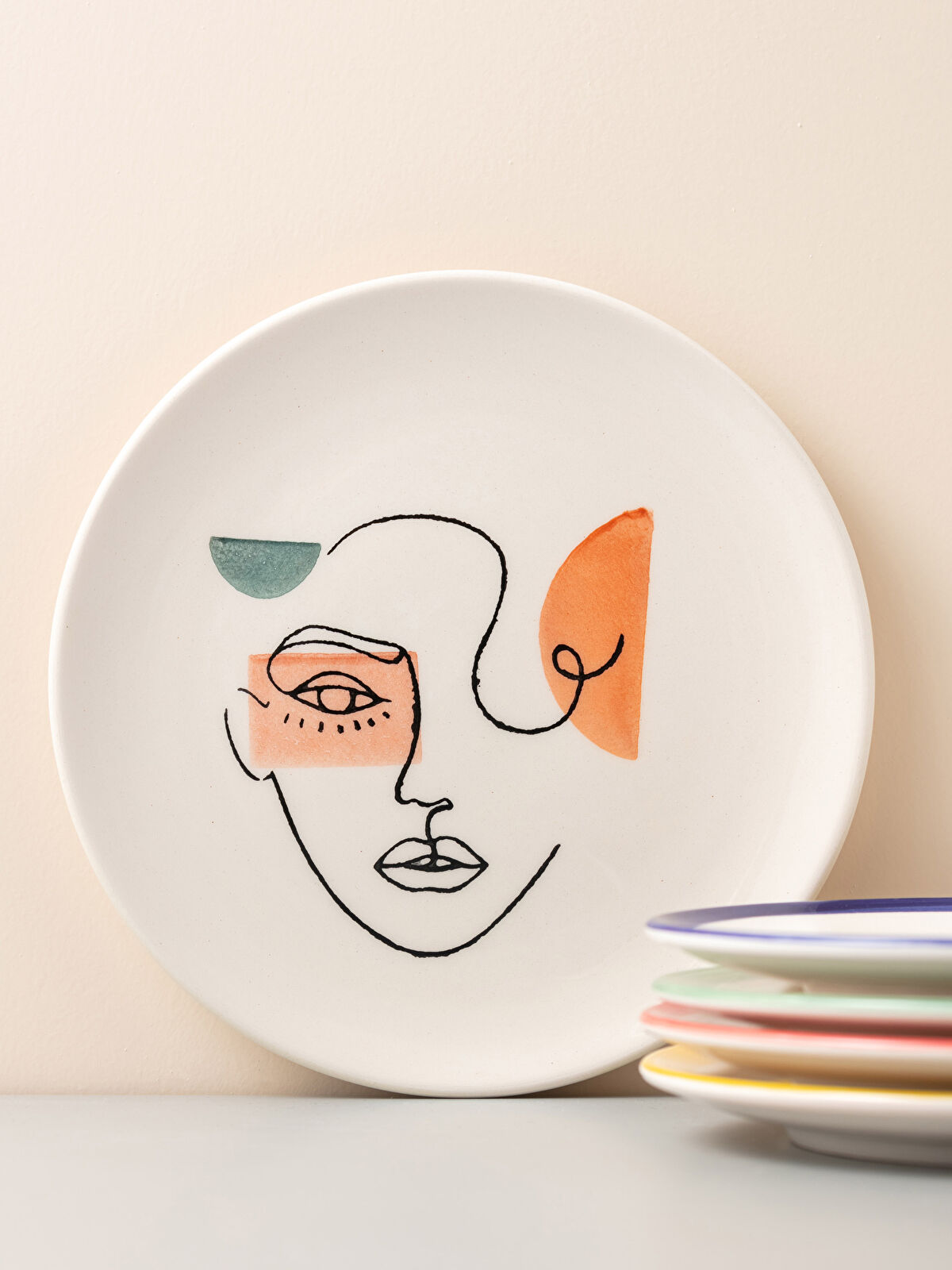 Baskılı Seramik Pasta Tabağı 21 Cm Baskılı Seramik Pasta Tabağı 21 Cm