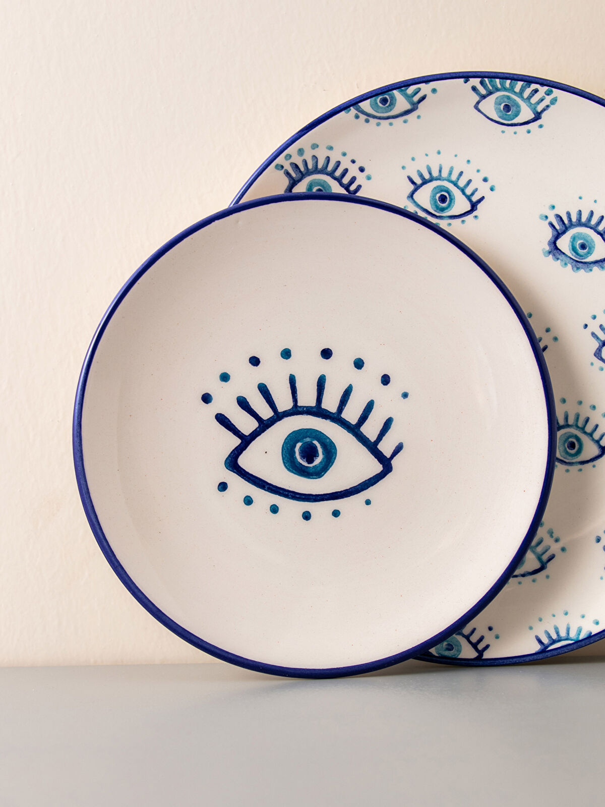 Göz Baskılı Seramik Tabak 16 Cm