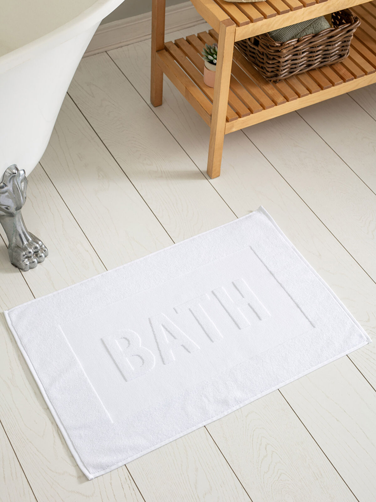 Pamuklu Yazı Baskılı Banyo Paspası 50x70 Cm