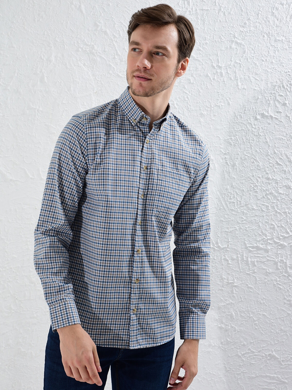 Regular Fit Ekose Oxford Gömlek