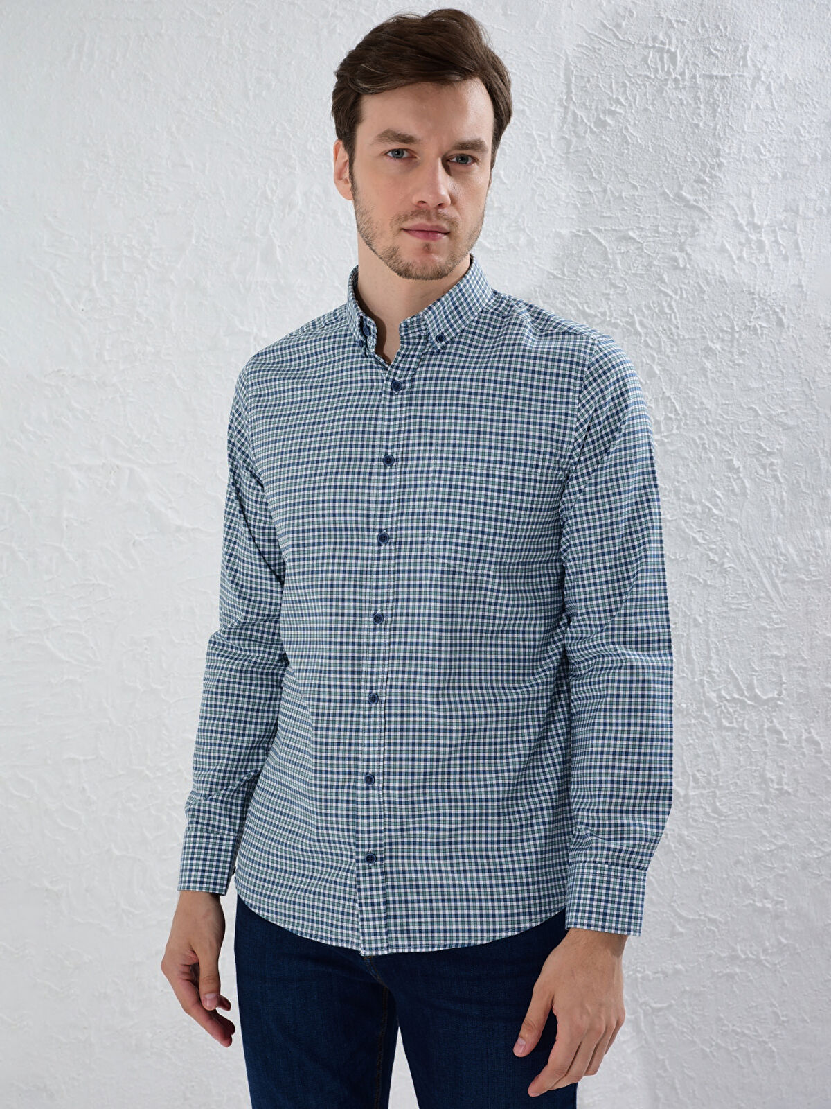 Regular Fit Ekose Oxford Gömlek