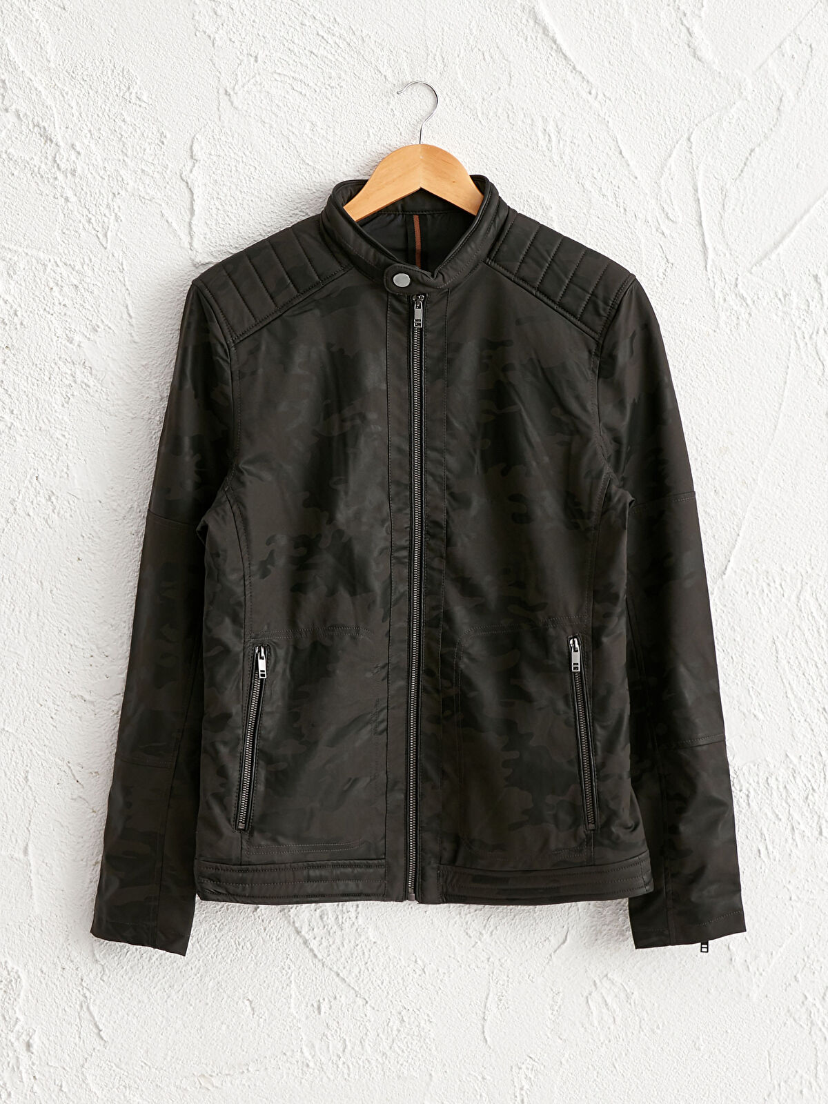 LCW VISION Slim Fit Deri Görünümlü İnce Mont