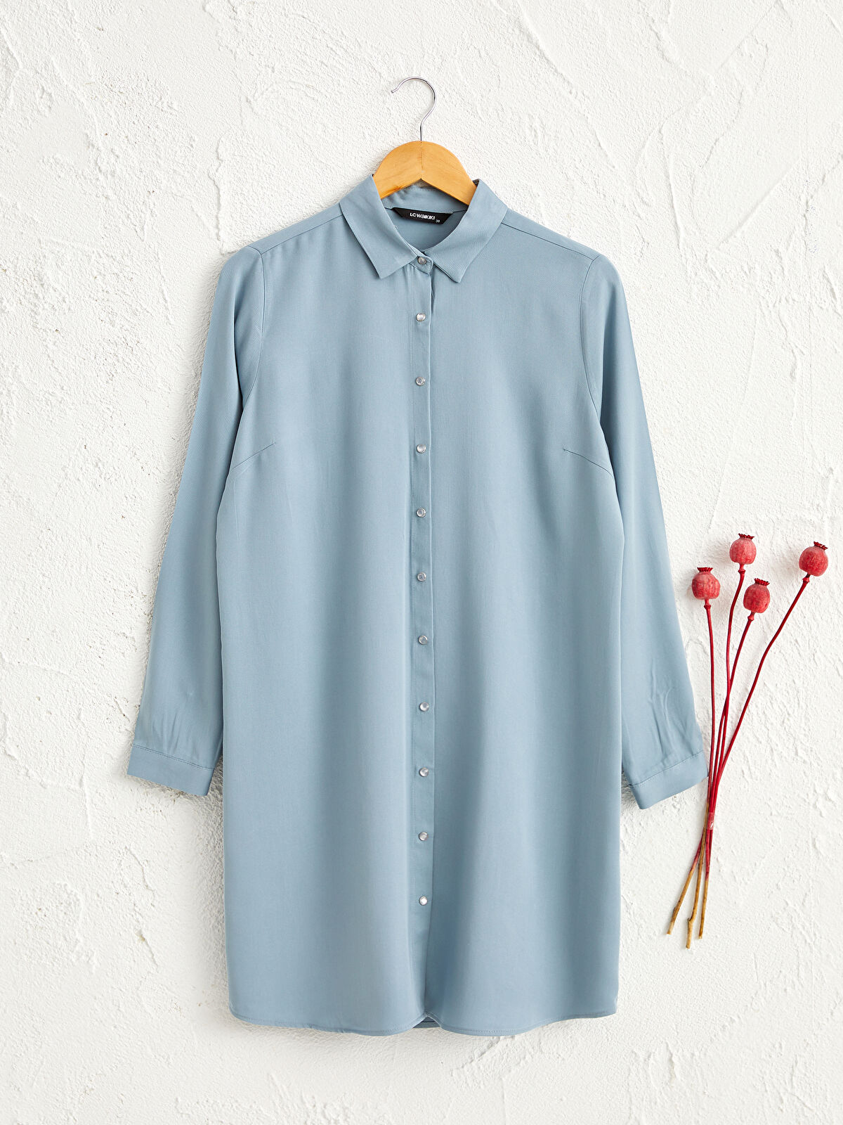 Düğme Detaylı Twill Tunik Düğme Detaylı Twill Tunik