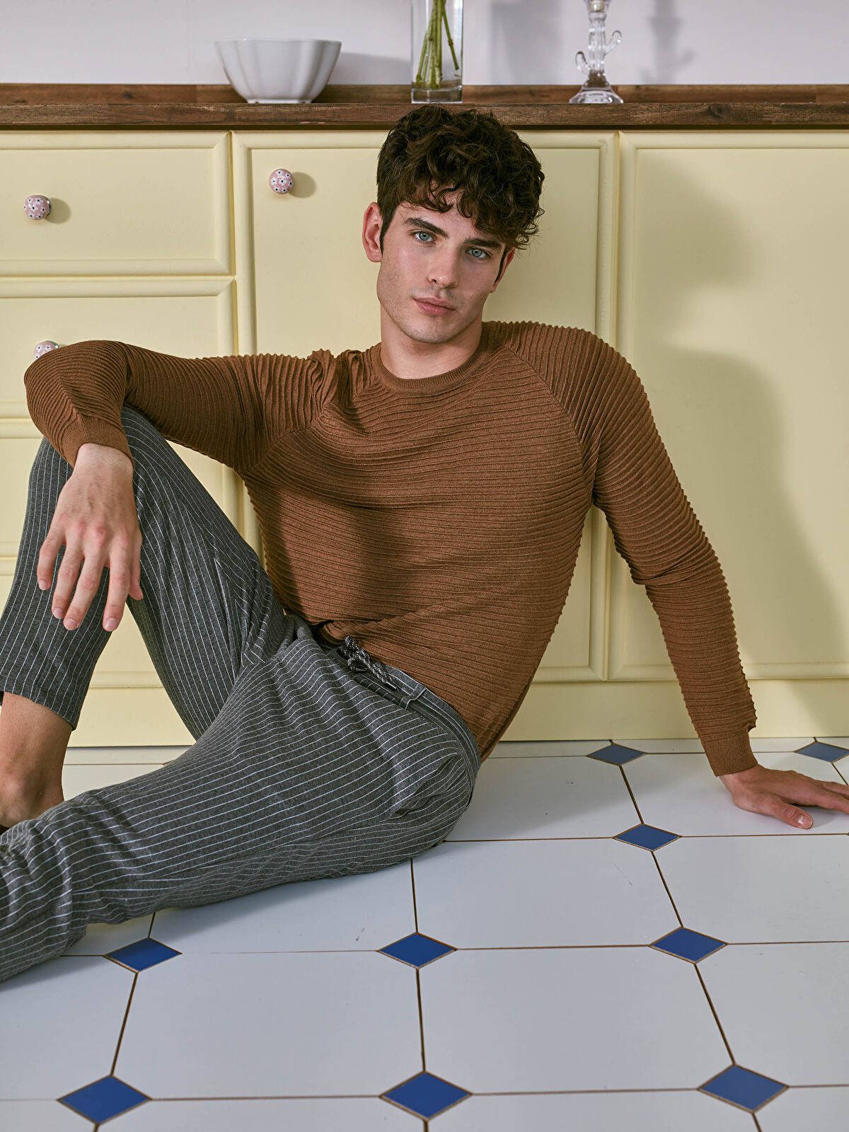 Bisiklet Yaka Akrilik Triko Kazak