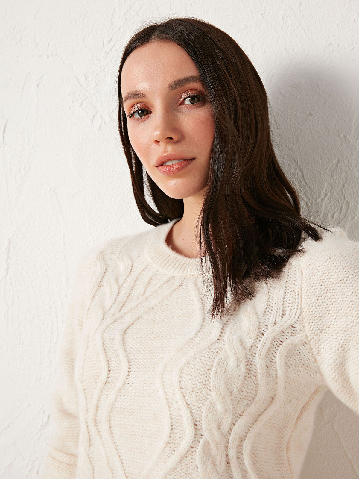 Bisiklet Yaka Akrilik Triko Kazak