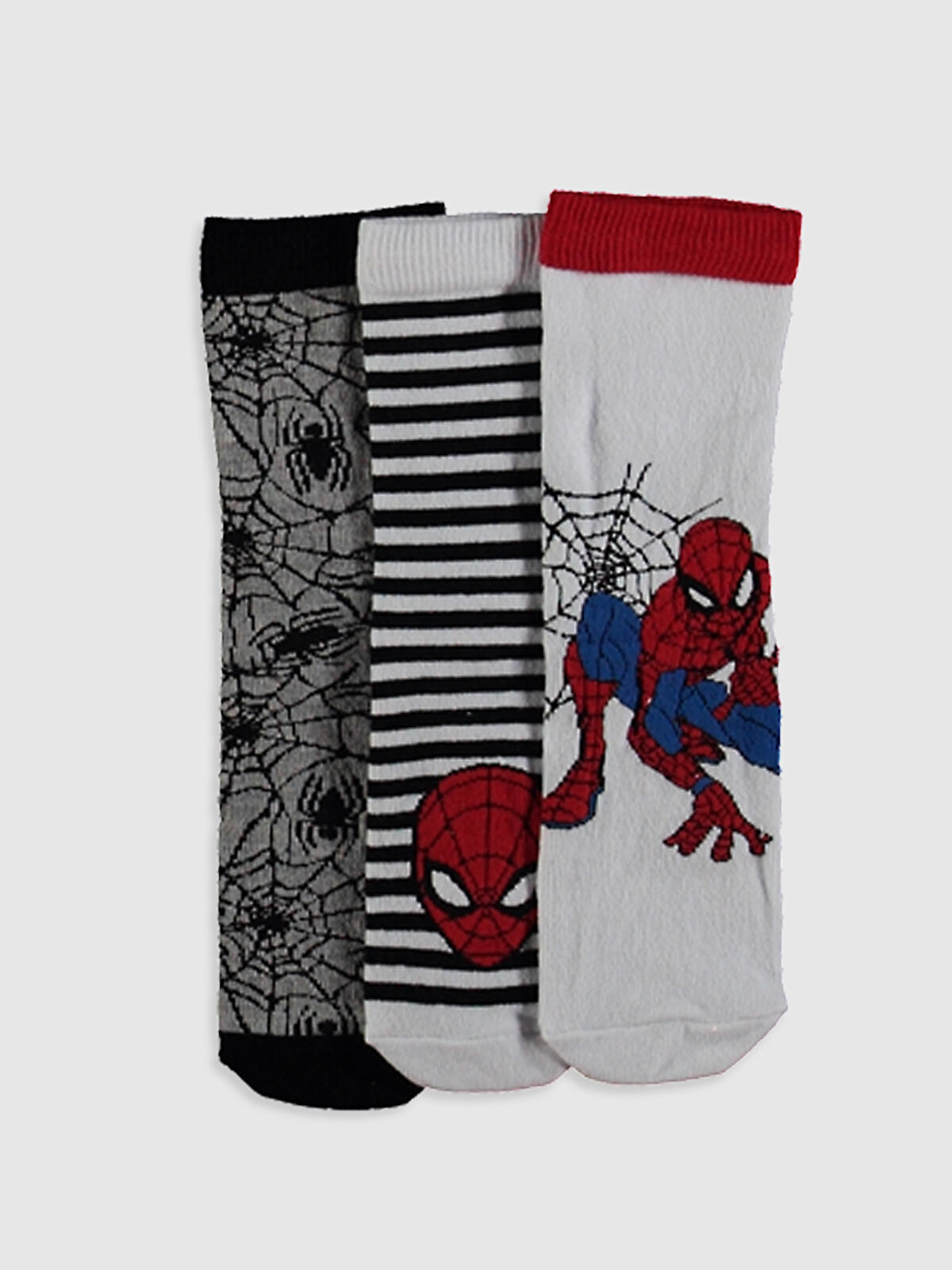 Erkek Çocuk Spiderman Soket Çorap 3'lü