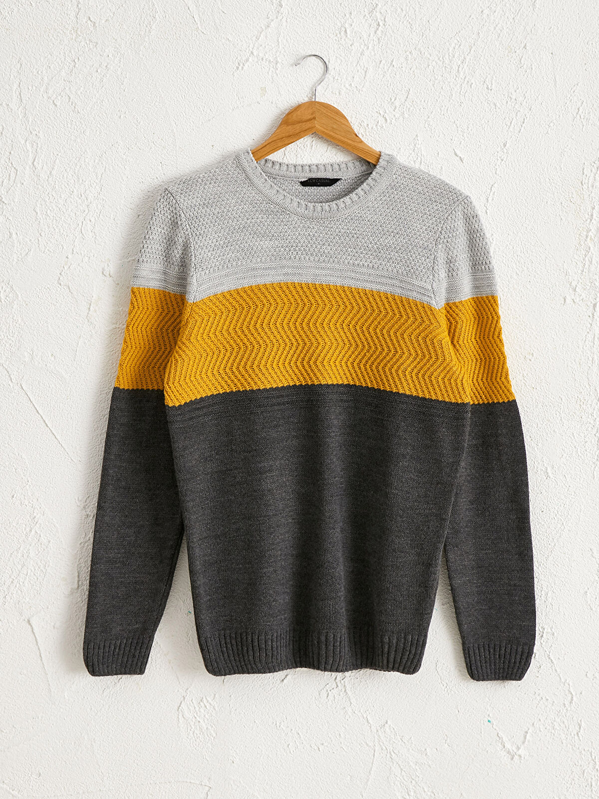 Bisiklet Yaka Akrilik Triko Kazak