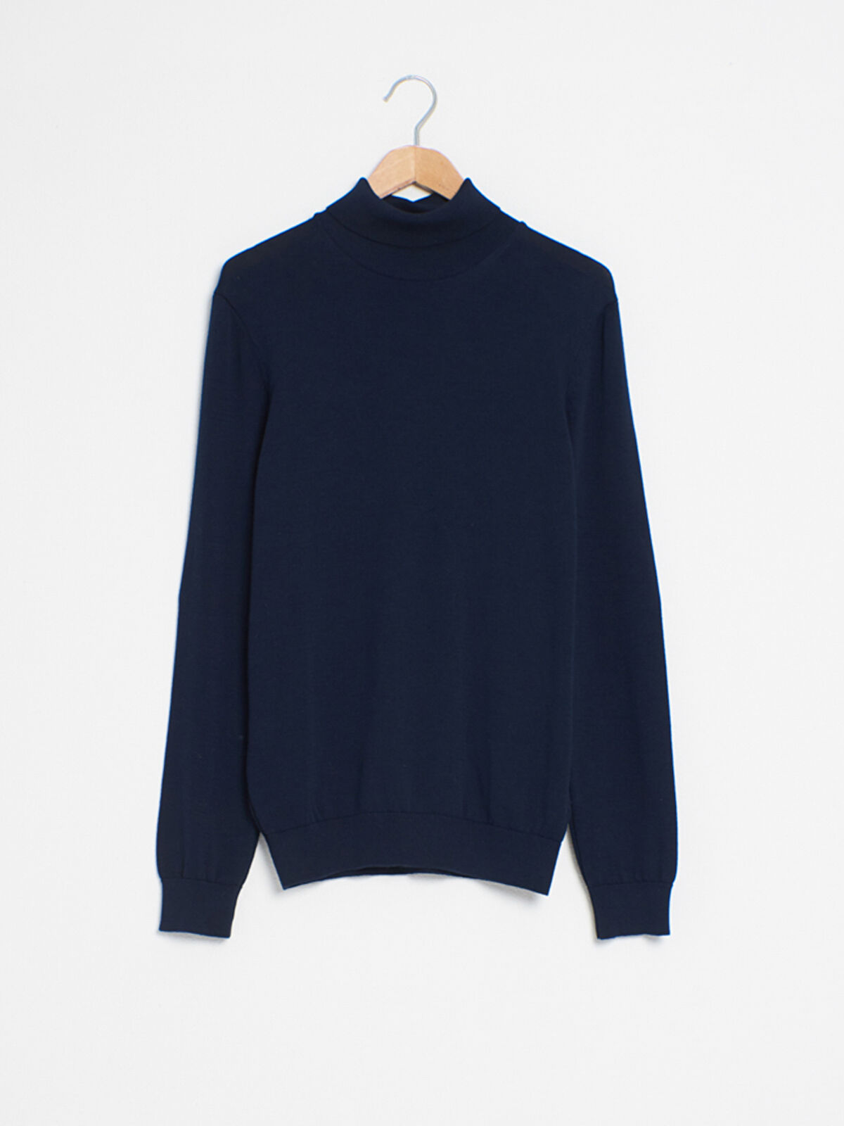 Balıkçı Yaka Uzun Kollu Basic İnce Triko Erkek Kazak