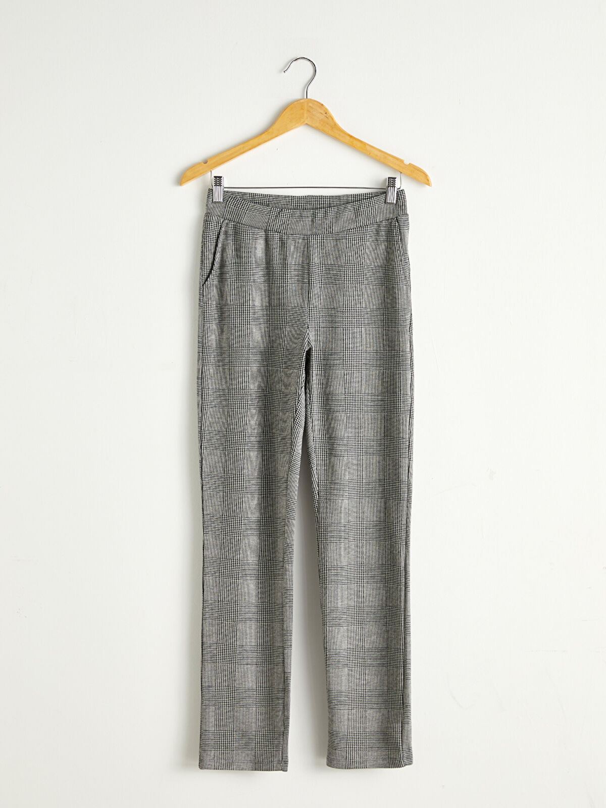 Kaz Ayağı Desenli Bilek Boy Kadın Pantolon