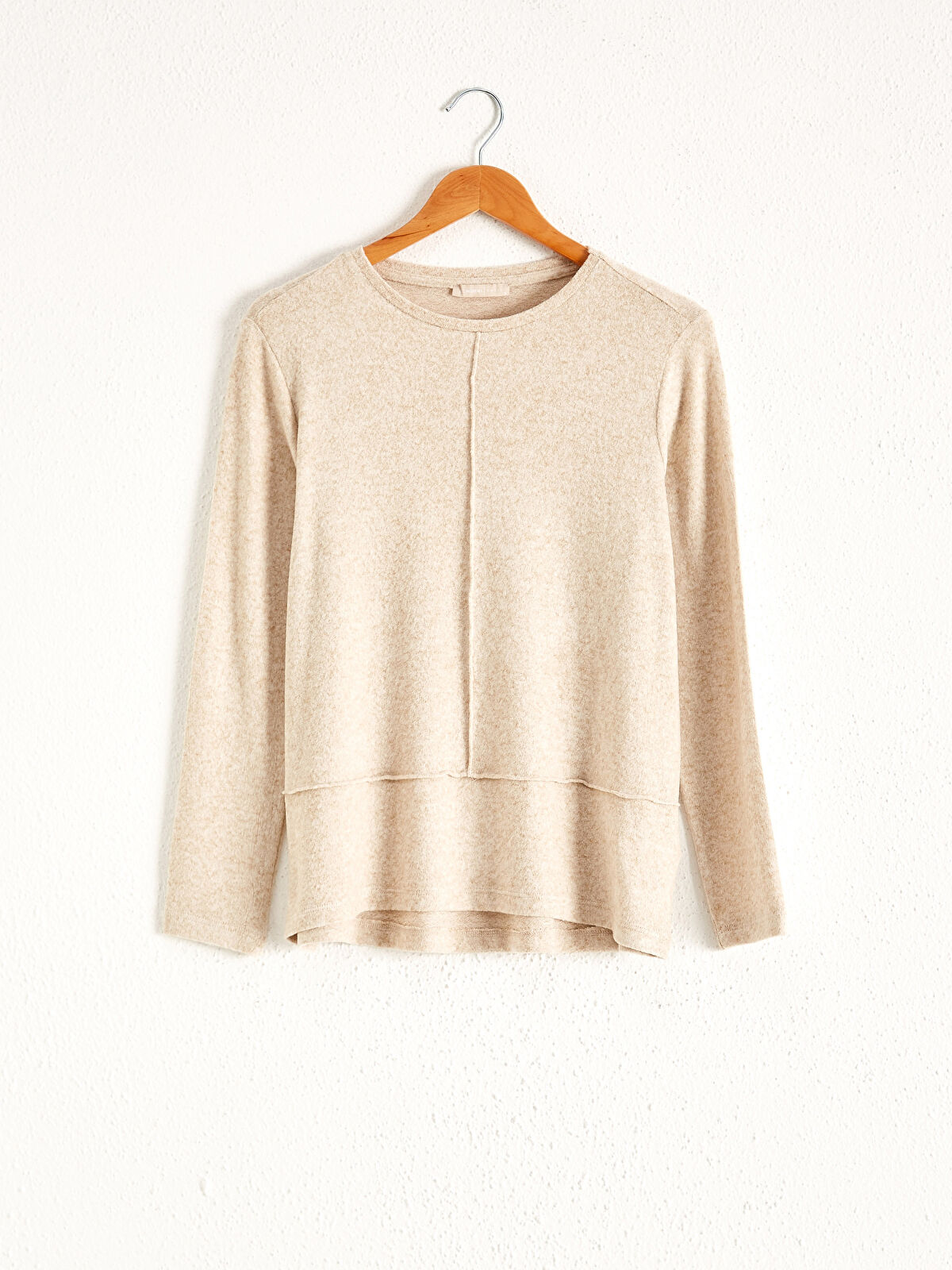 LCW BASIC Uzun Kollu Kadın Esnek Basic Tişört