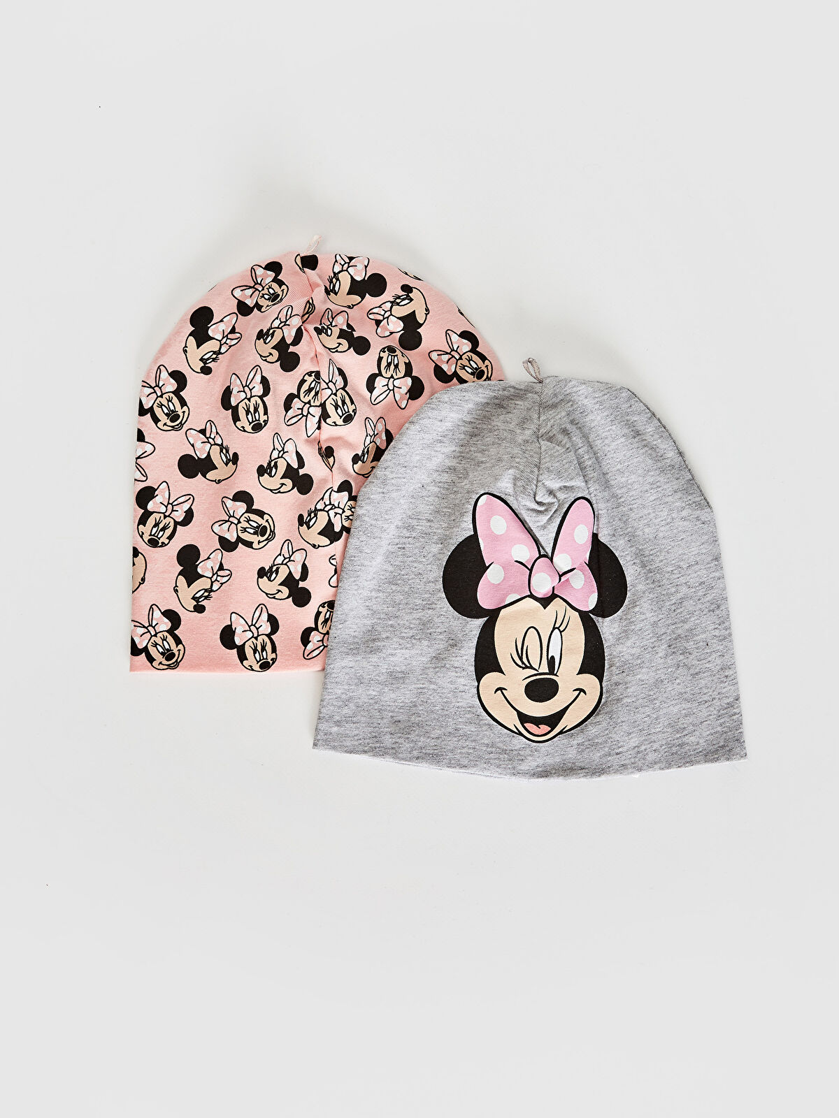 Kız Bebek Minnie Mouse Baskılı Bere 2'li