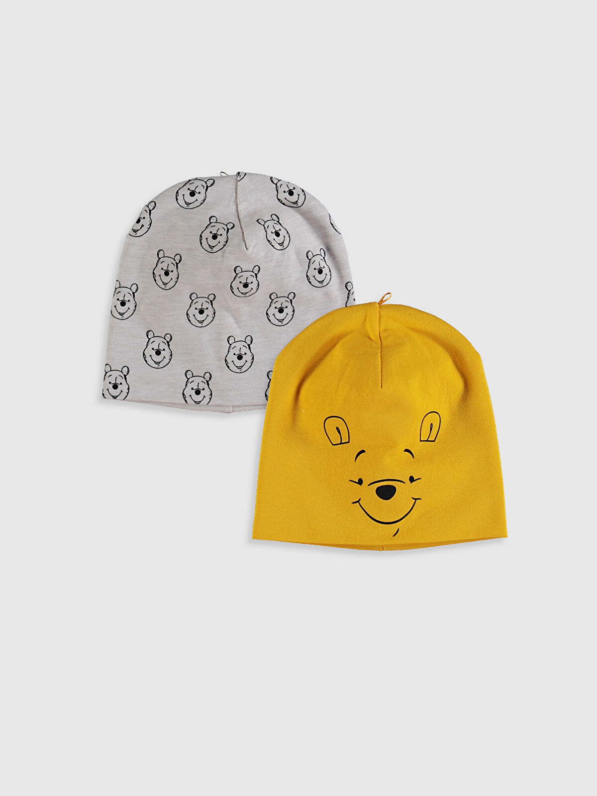 Erkek Bebek Winnie the Pooh Baskılı Bere 2'li