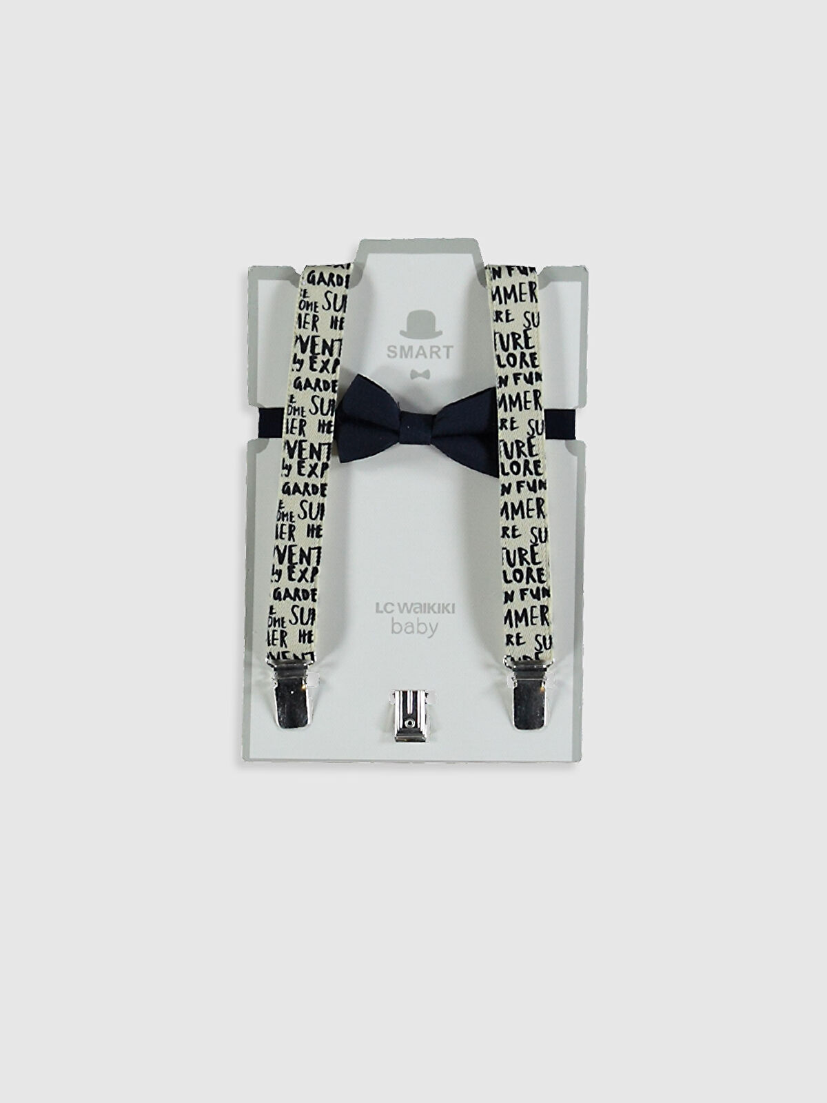 Erkek Bebek Pantolon Askısı ve Papyon