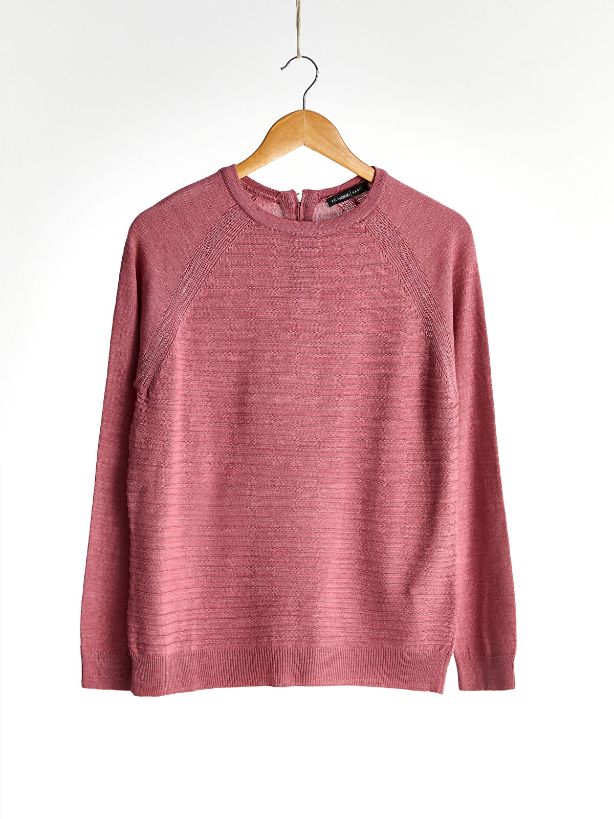 Sırtı Fermuar Detaylı Triko Kazak