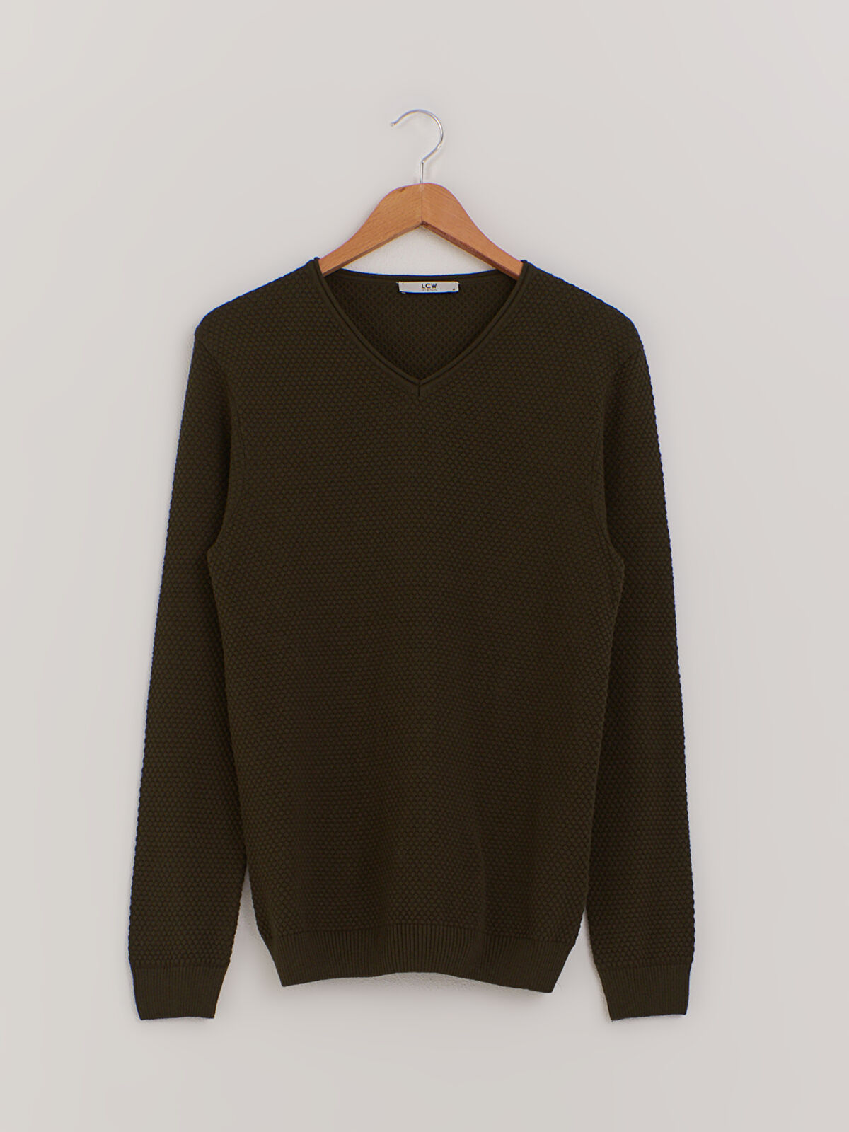 Slim Fit V Yaka İnce Triko Kazak
