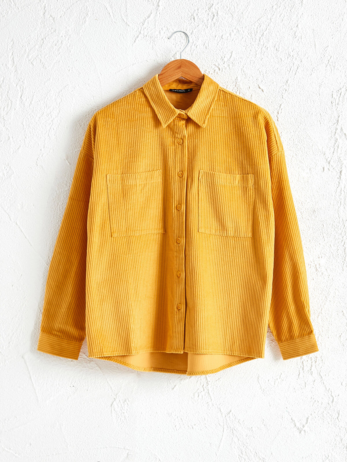 Cep Detaylı Pamuklu Kadife Gömlek Cep Detaylı Pamuklu Kadife Gömlek