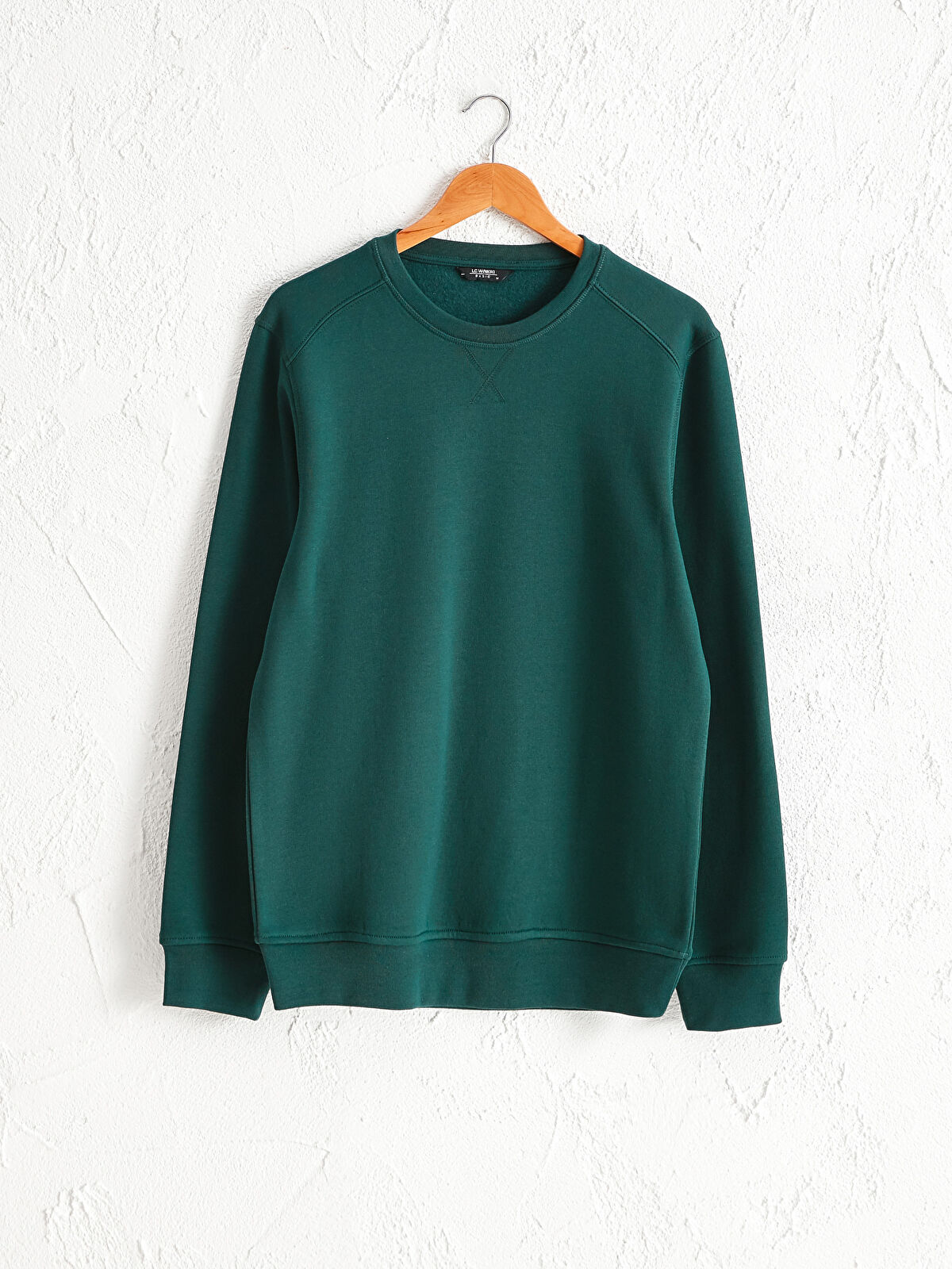 Rahat Kalıp Bisiklet Yaka Basic Sweatshirt