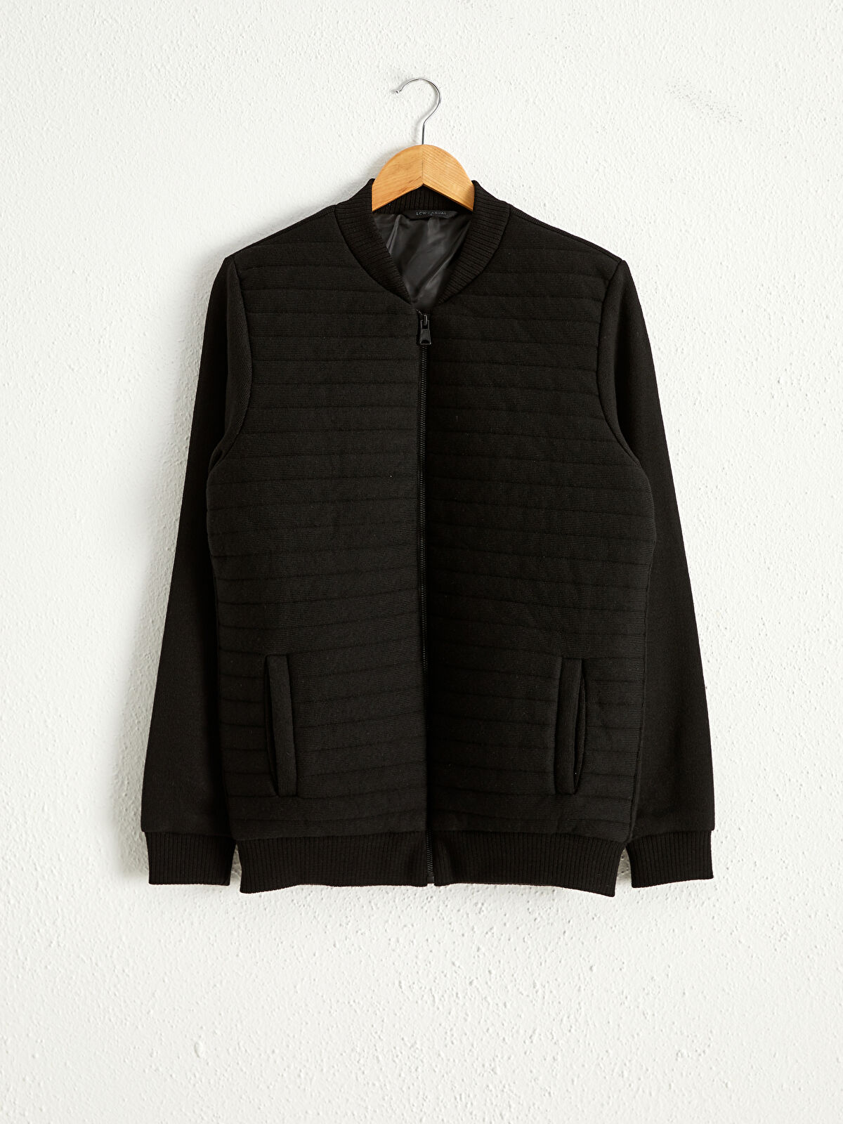 Bomber Yaka Triko İnce Hırka Bomber Yaka Triko İnce Hırka