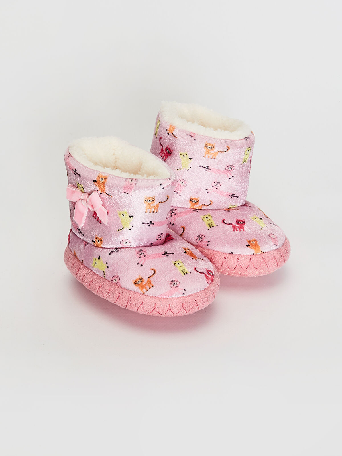 Kız Bebek Kürk Astarlı Yürüme Öncesi Ev Botu