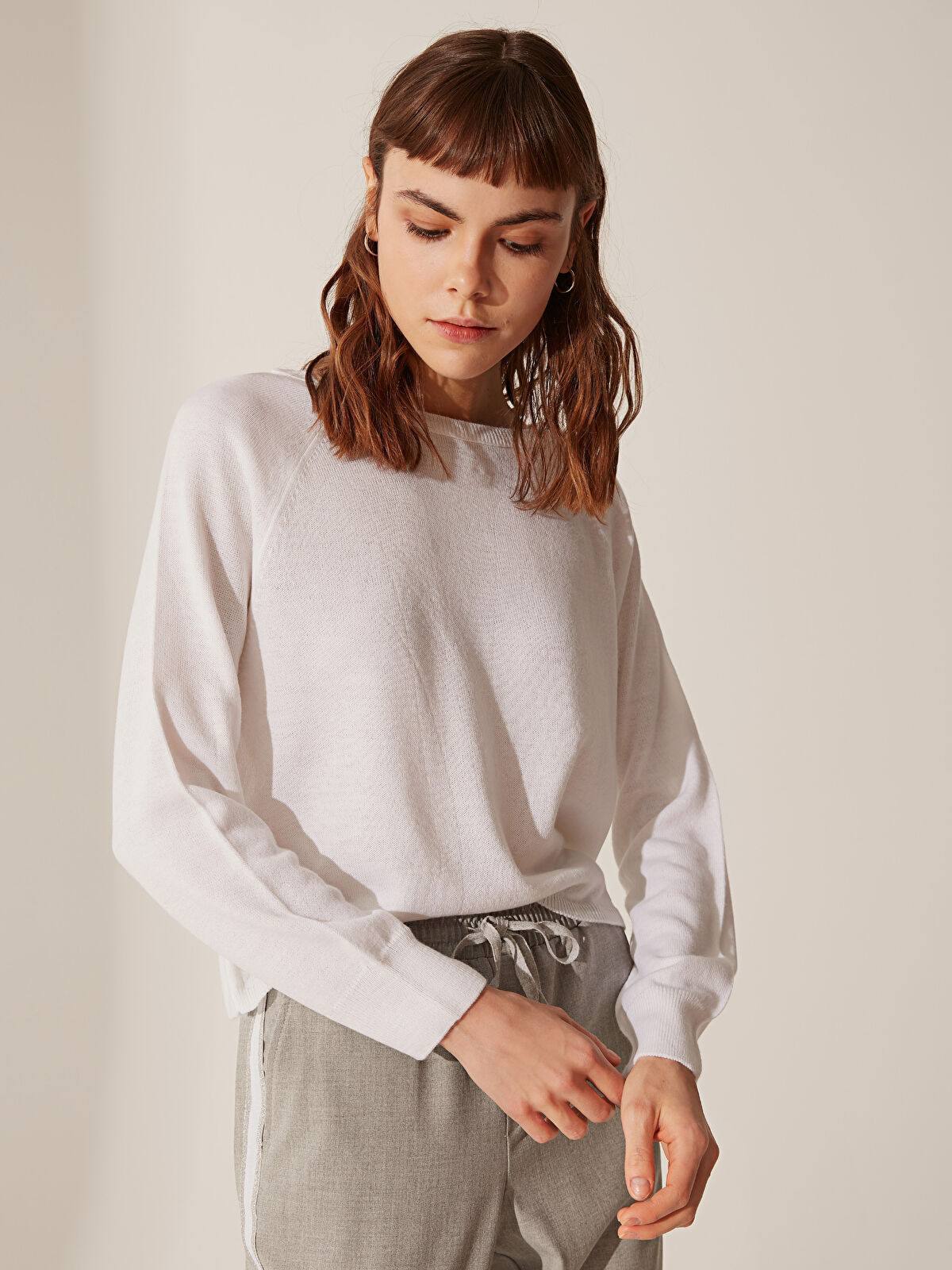 LCW CASUAL Kayık Yaka Uzun Kollu Kadın Kazak LCW CASUAL Kayık Yaka Uzun Kollu Kadın Kazak