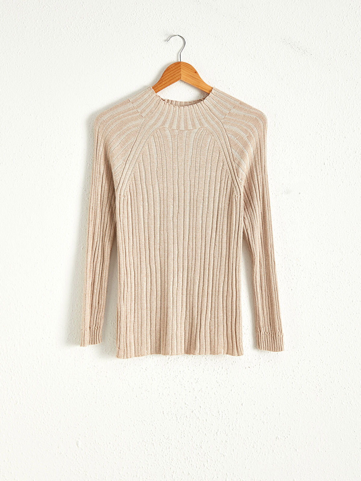 Işıltılı Yarım Balıkçı Yaka Kazak