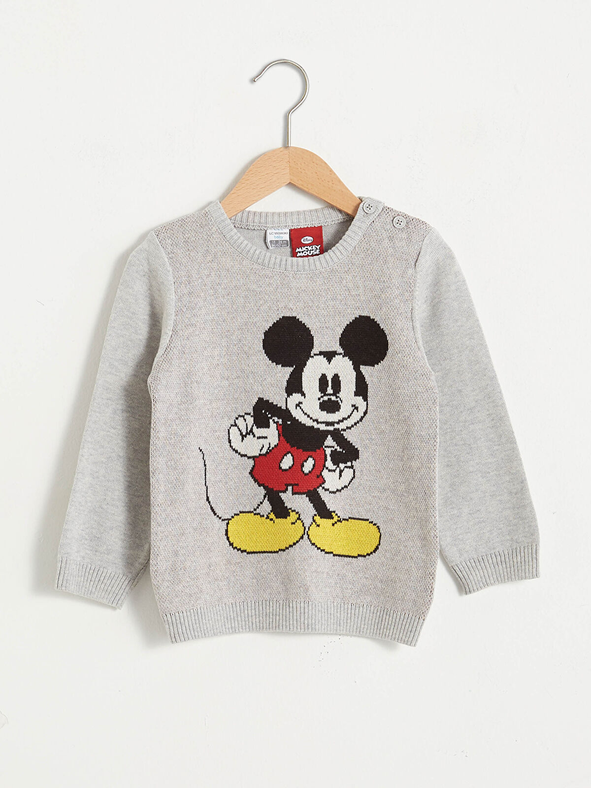 Erkek Bebek Mickey Mouse Baskılı Triko Kazak Erkek Bebek Mickey Mouse Baskılı Triko Kazak