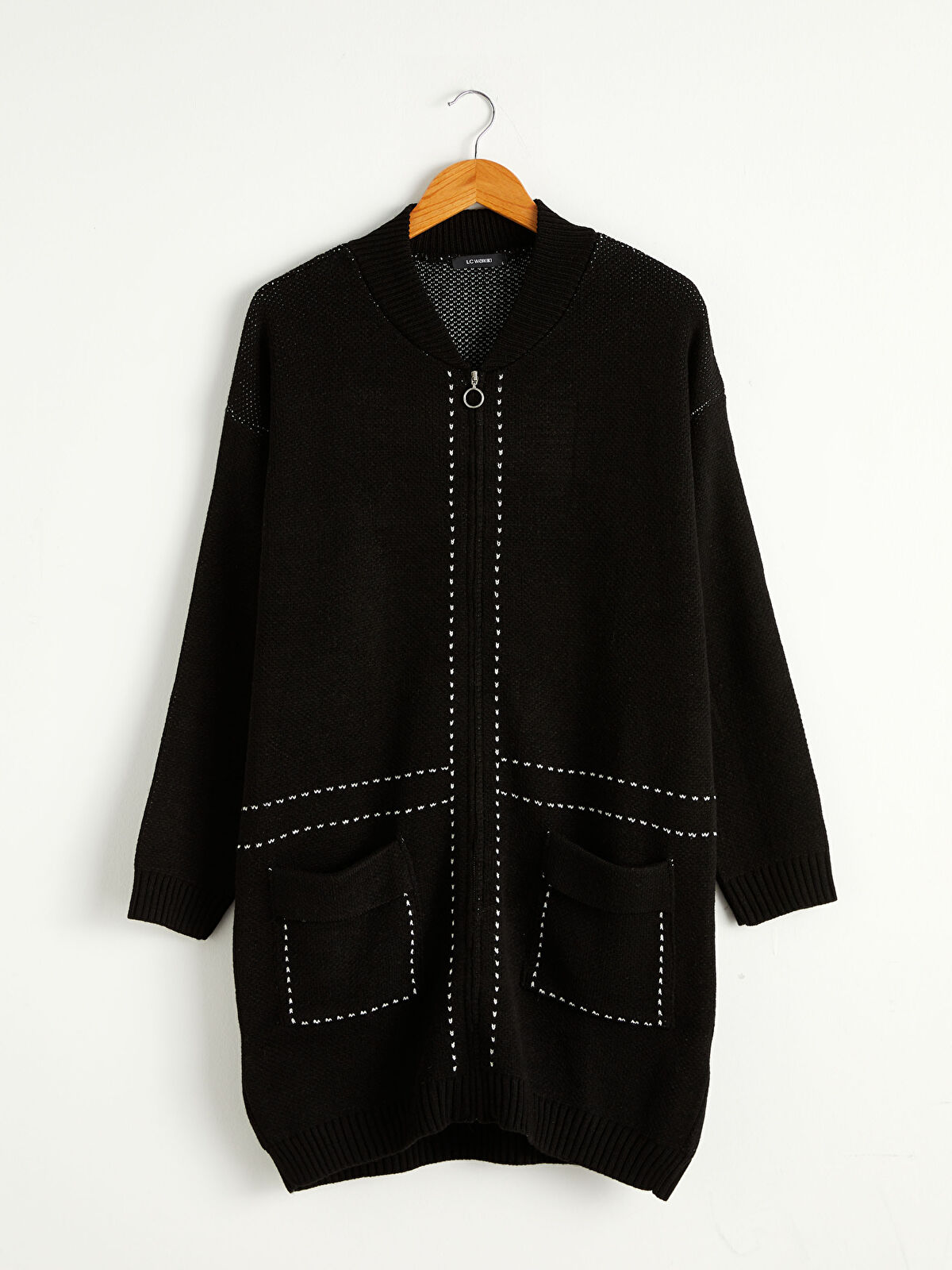 LCW CLASSIC Kolej Yaka Uzun Kollu Kadın Triko Hırka