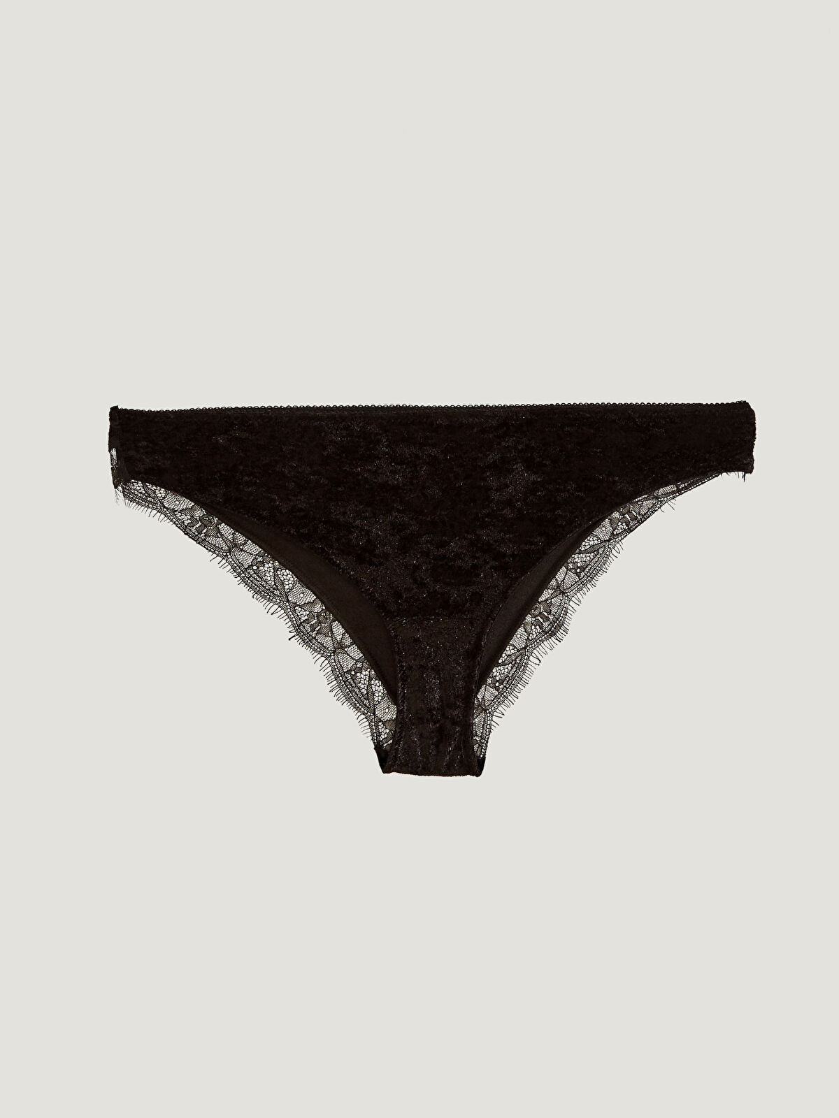 Dantel Detaylı Kadife Brazilian Külot