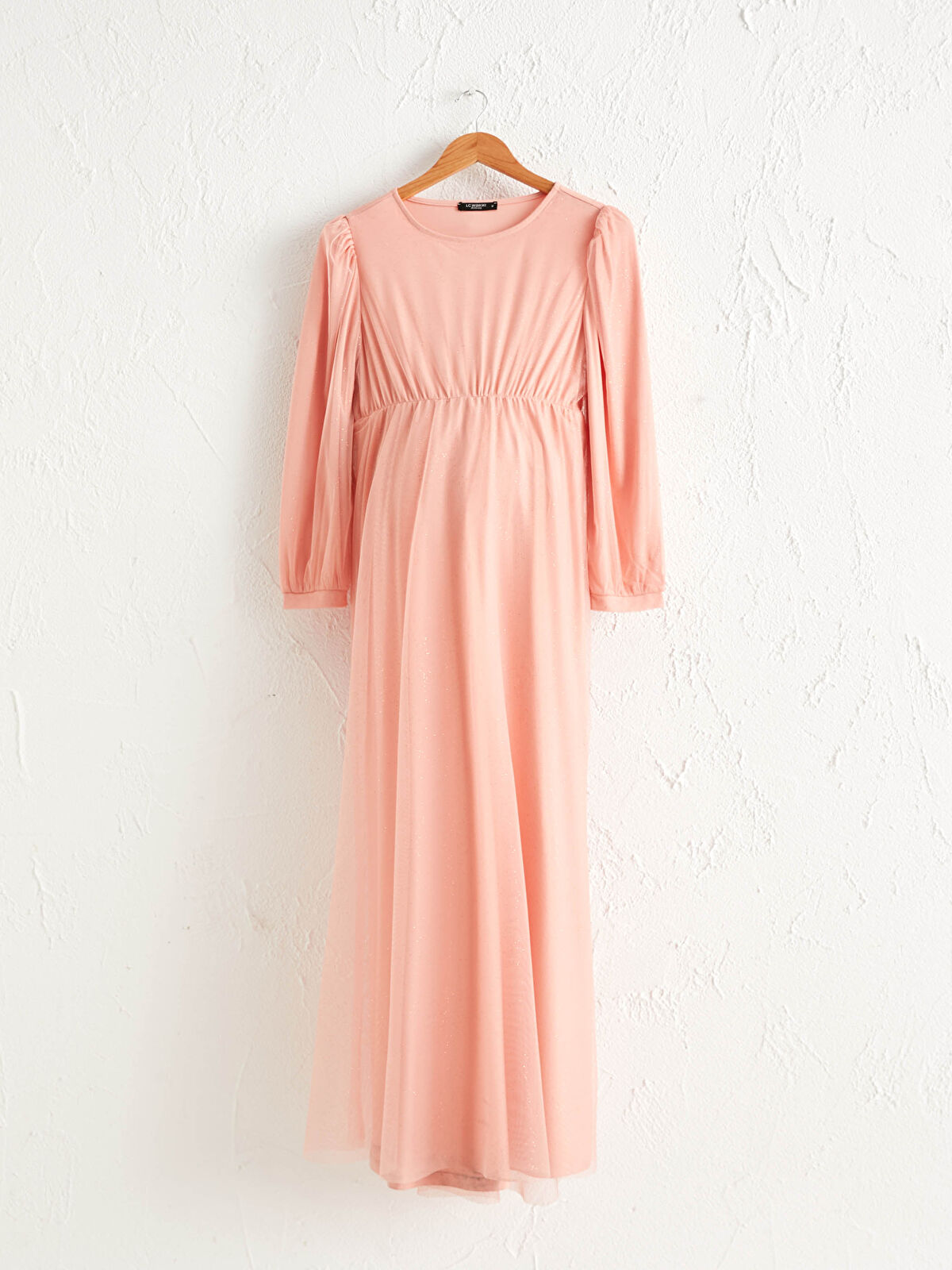 Bel Detaylı Esnek Hamile Elbise