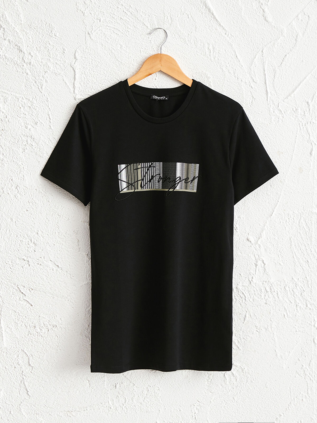 Bisiklet Yaka Baskılı Aktif Sport Tişört